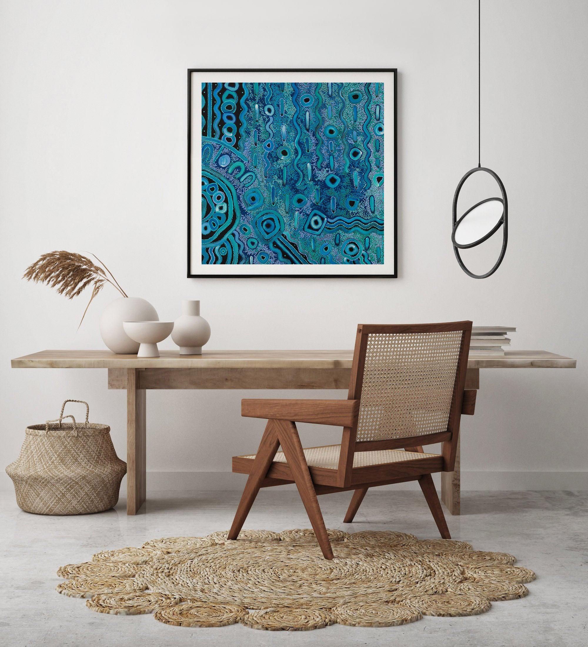 Blue Indigenous Wall Art Prints - FREE Aus-wide shipping! – Olive et Oriel