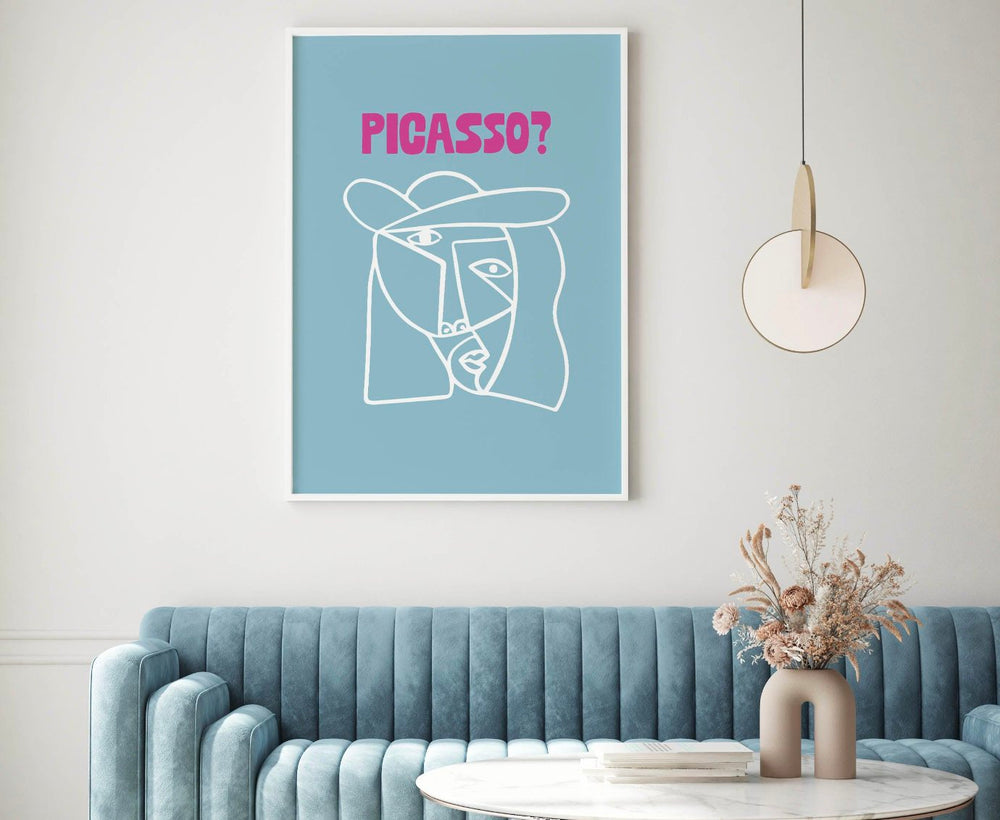 Blue Modern Abstract Wall Art Prints - FREE Aus-wide shipping! – Olive ...