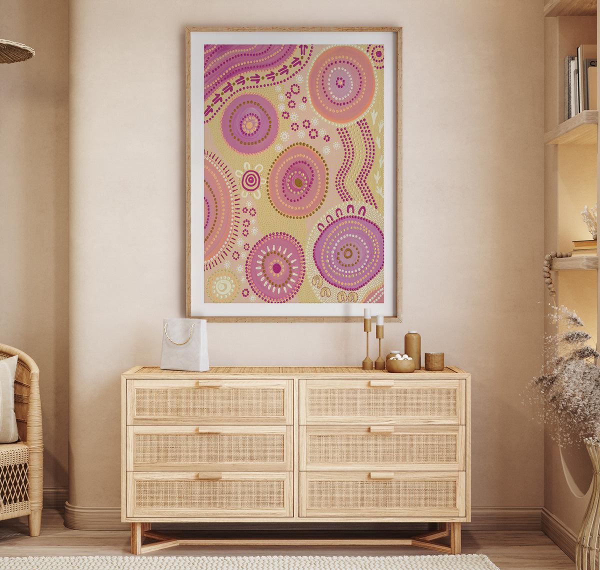 Yellow Indigenous Wall Art Prints - FREE Aus-wide shipping! – Olive et ...