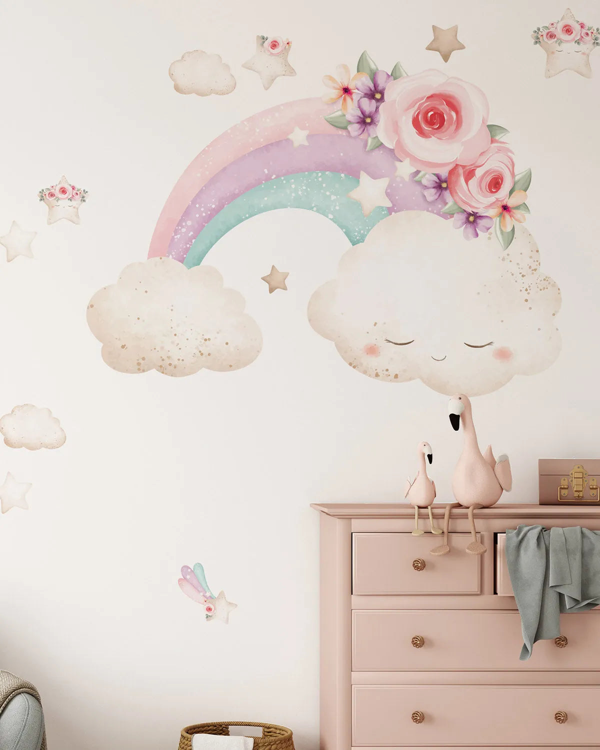 Rainbow Nights Theme Fabric Removable Wall Decals Kid Bedroom – Olive ...