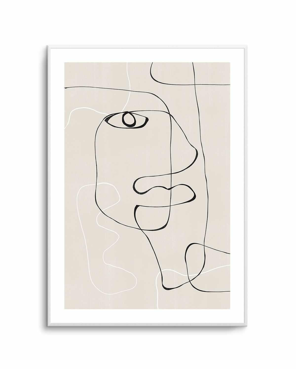 Abstract Wall Art Print | Line Face No.1 Portrait – Olive et Oriel