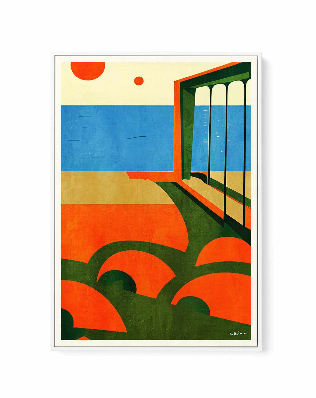 Amalfi, Italy (1964) By Bo Anderson | Framed Canvas Art Print – Olive ...