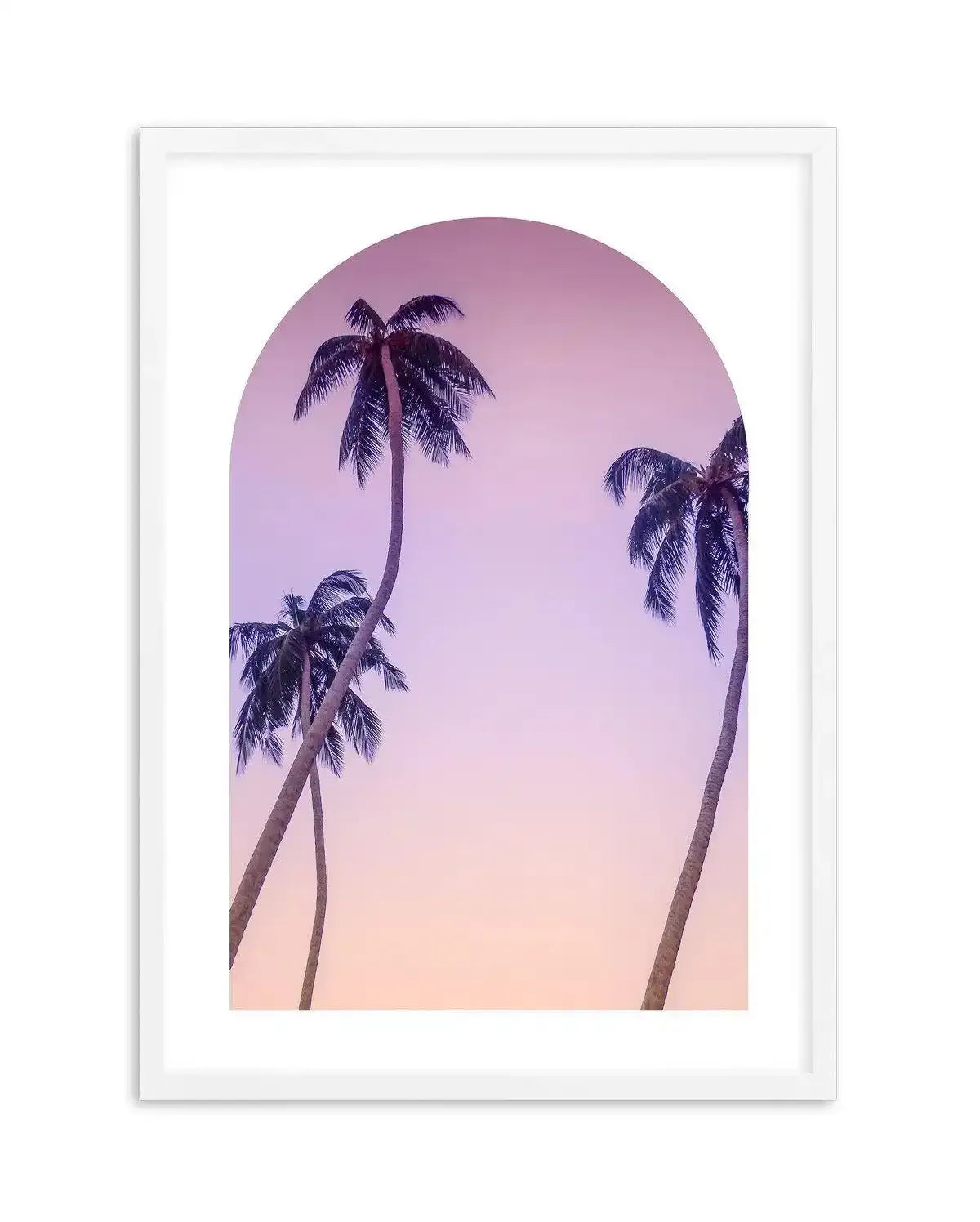 Buy Archway To Paradise | Purple Sunset Palms Art Wall Art Print ...