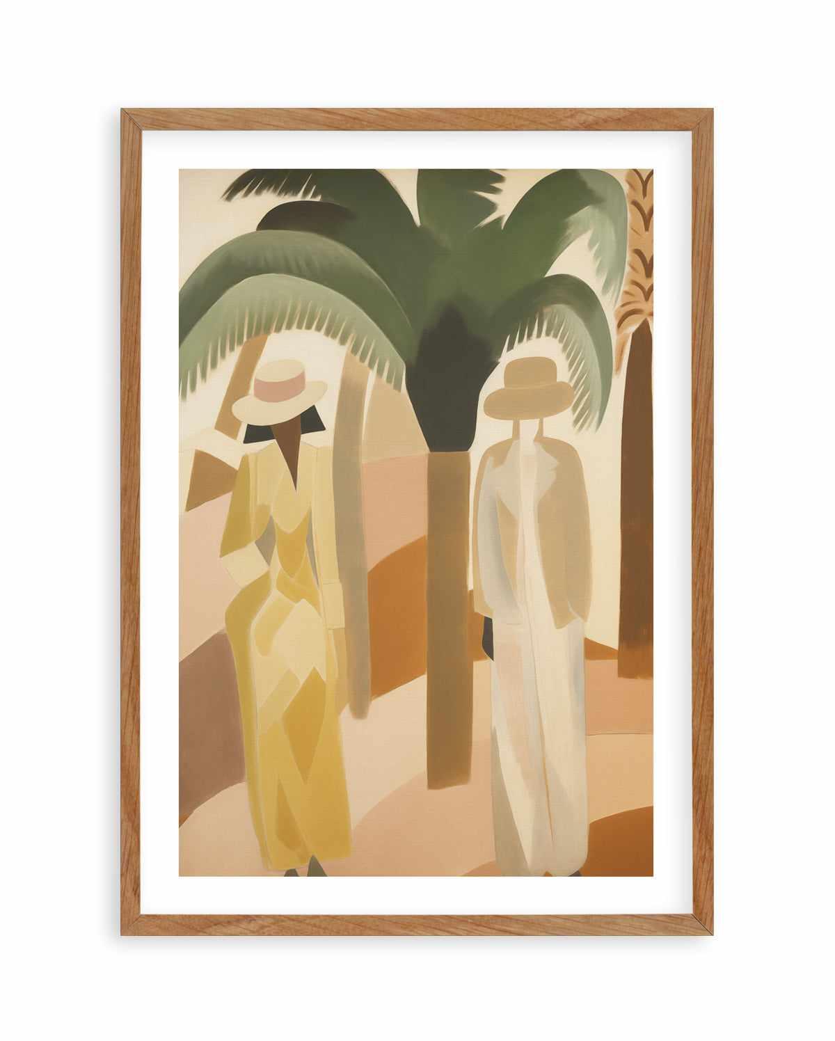 Block Palm I | Solid Ash Framed Art Print – Olive et Oriel