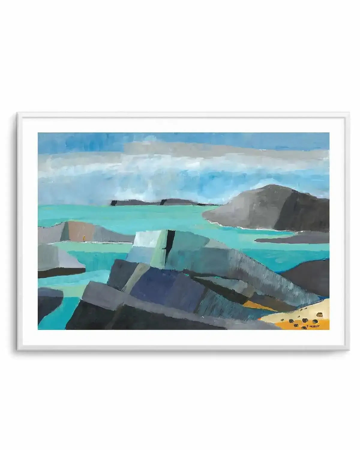 Abstract Coastal Wall Art Print - Carmel by Jan Weiss – Olive et Oriel