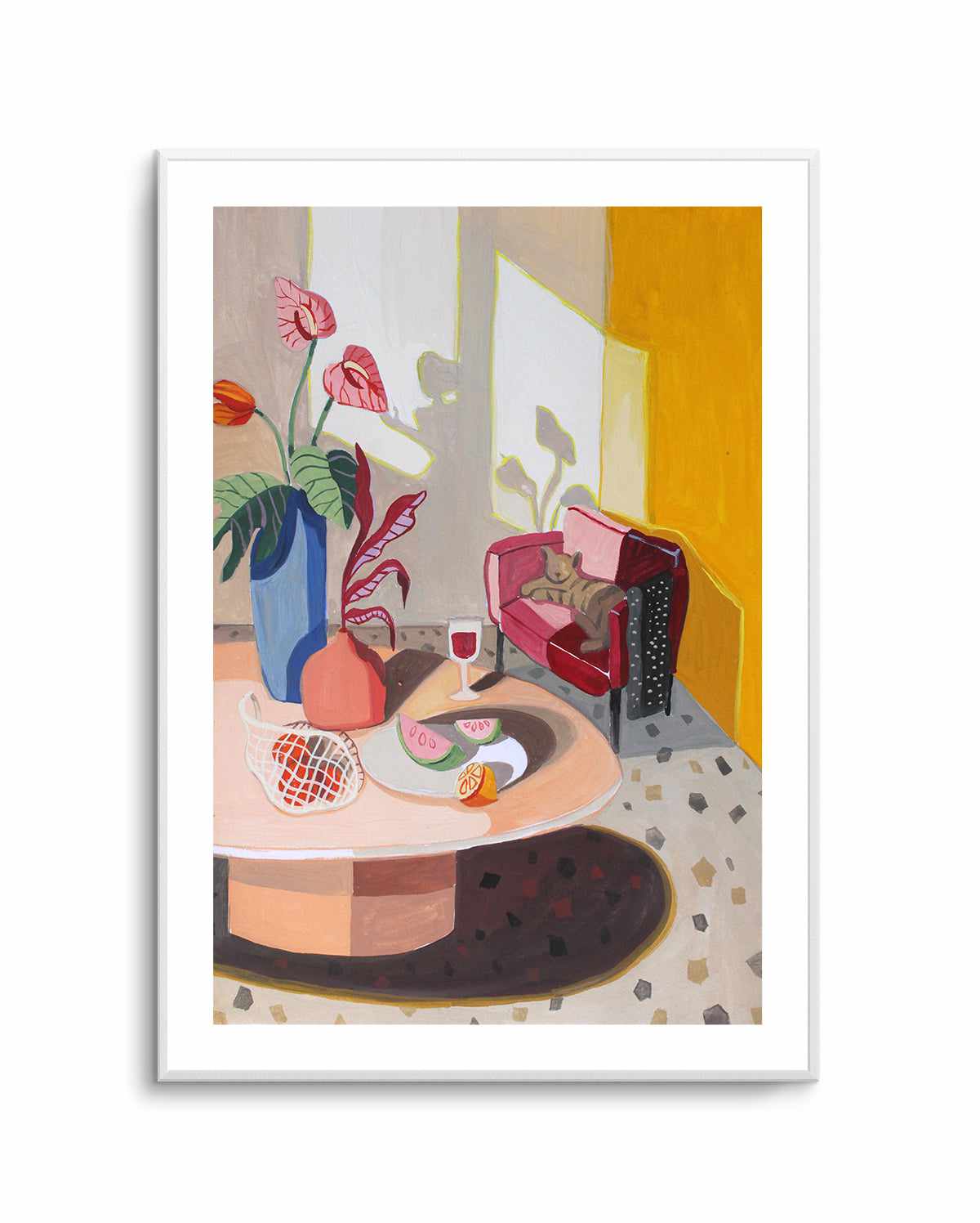 Cat In The Living Room by Arty Guava | Art Print – Olive et Oriel
