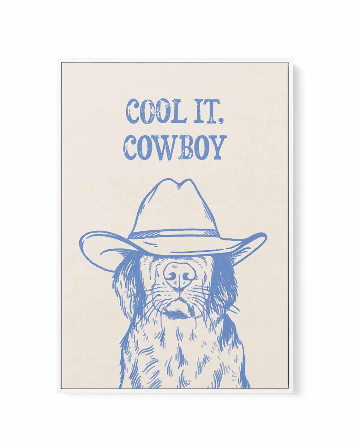 Cool It Cowbow | Framed Canvas Art Print – Olive et Oriel