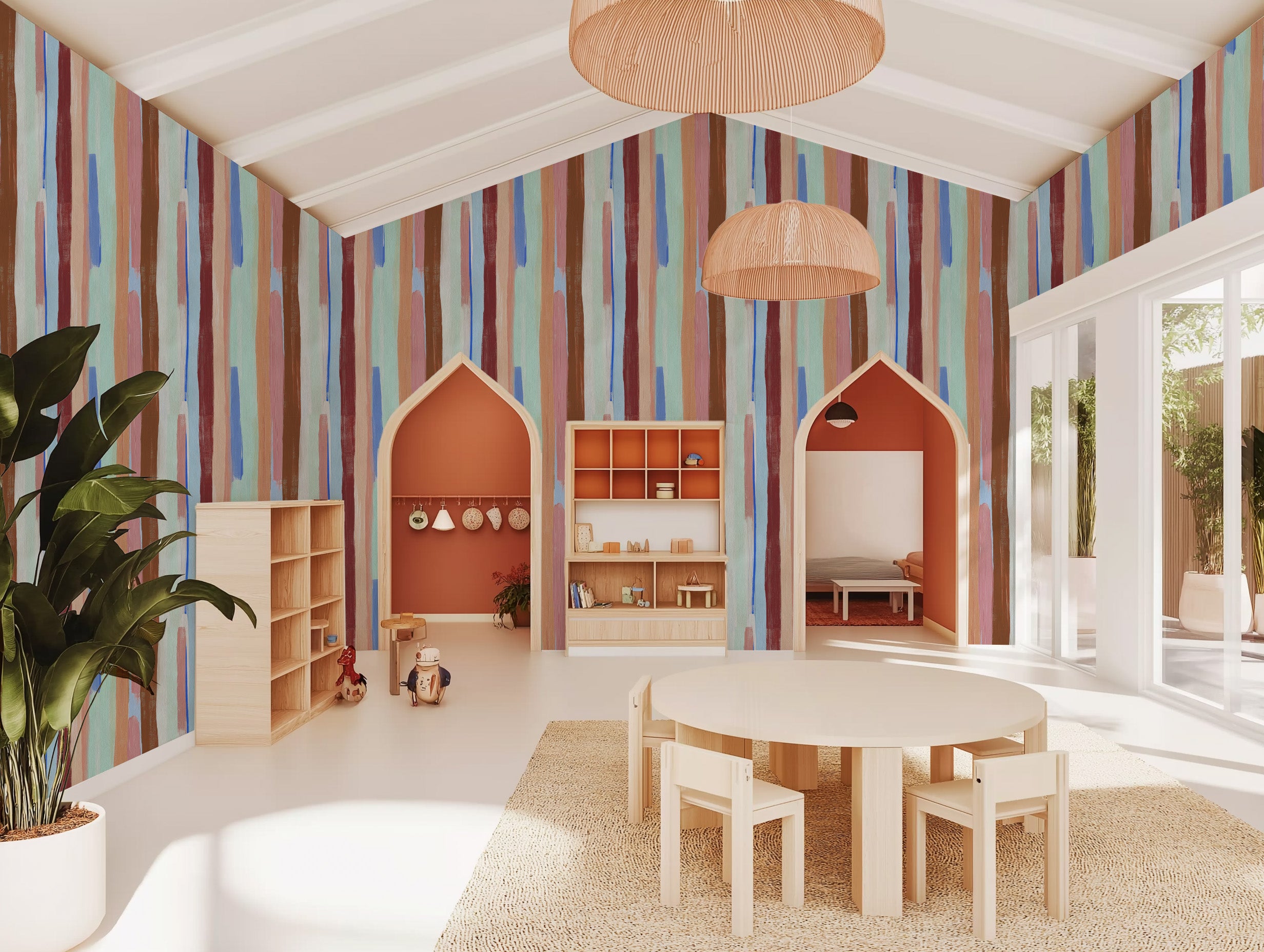 Drips and Stripes Arizona Premium Commercial Grade Vinyl Wallpaper ...