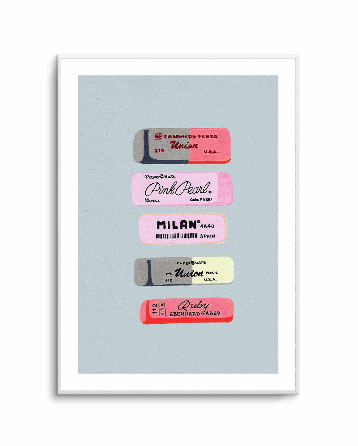 Erasers Art Print by Studio Mandariini | Art Print – Olive et Oriel