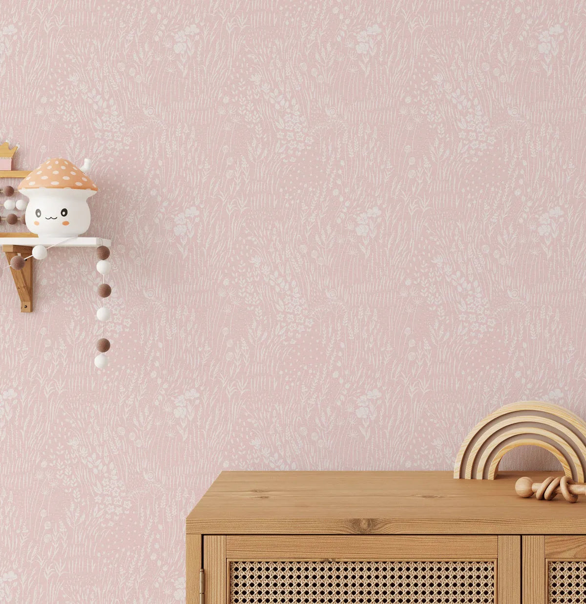 Garden Posies in Pink Australian Made Flower Wallpaper Online. – Olive ...