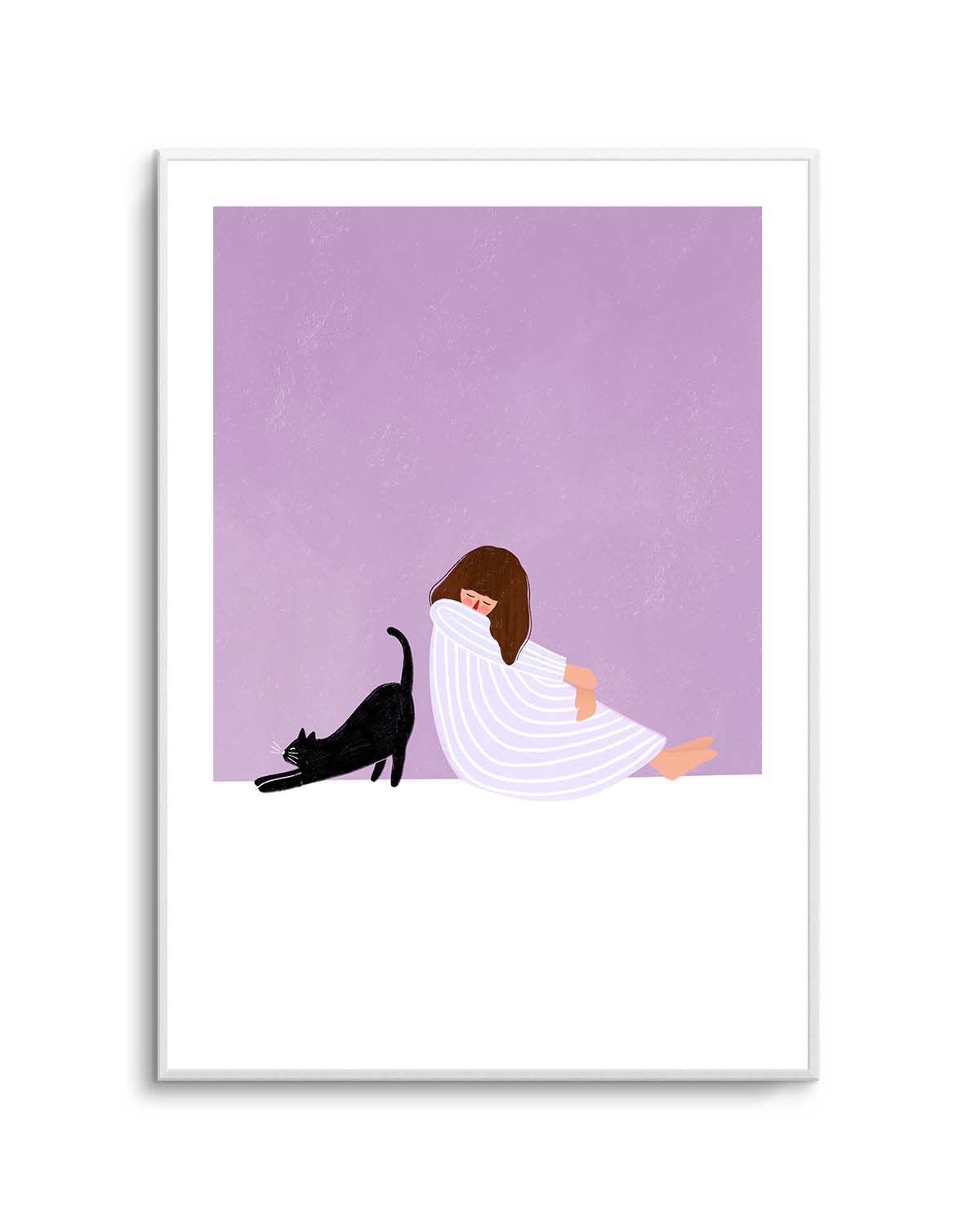 Girl and Cat by Bea Muller | Art Print – Olive et Oriel