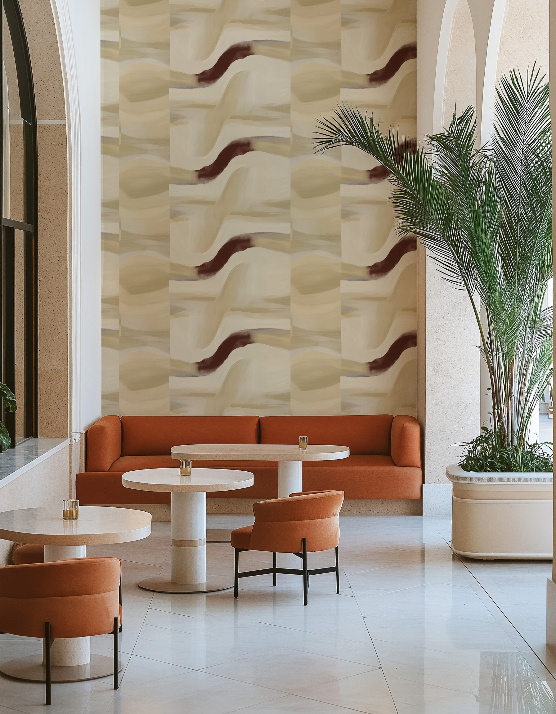 Golden Fade Abstract Beige Premium Commercial Grade Vinyl Wallpaper ...