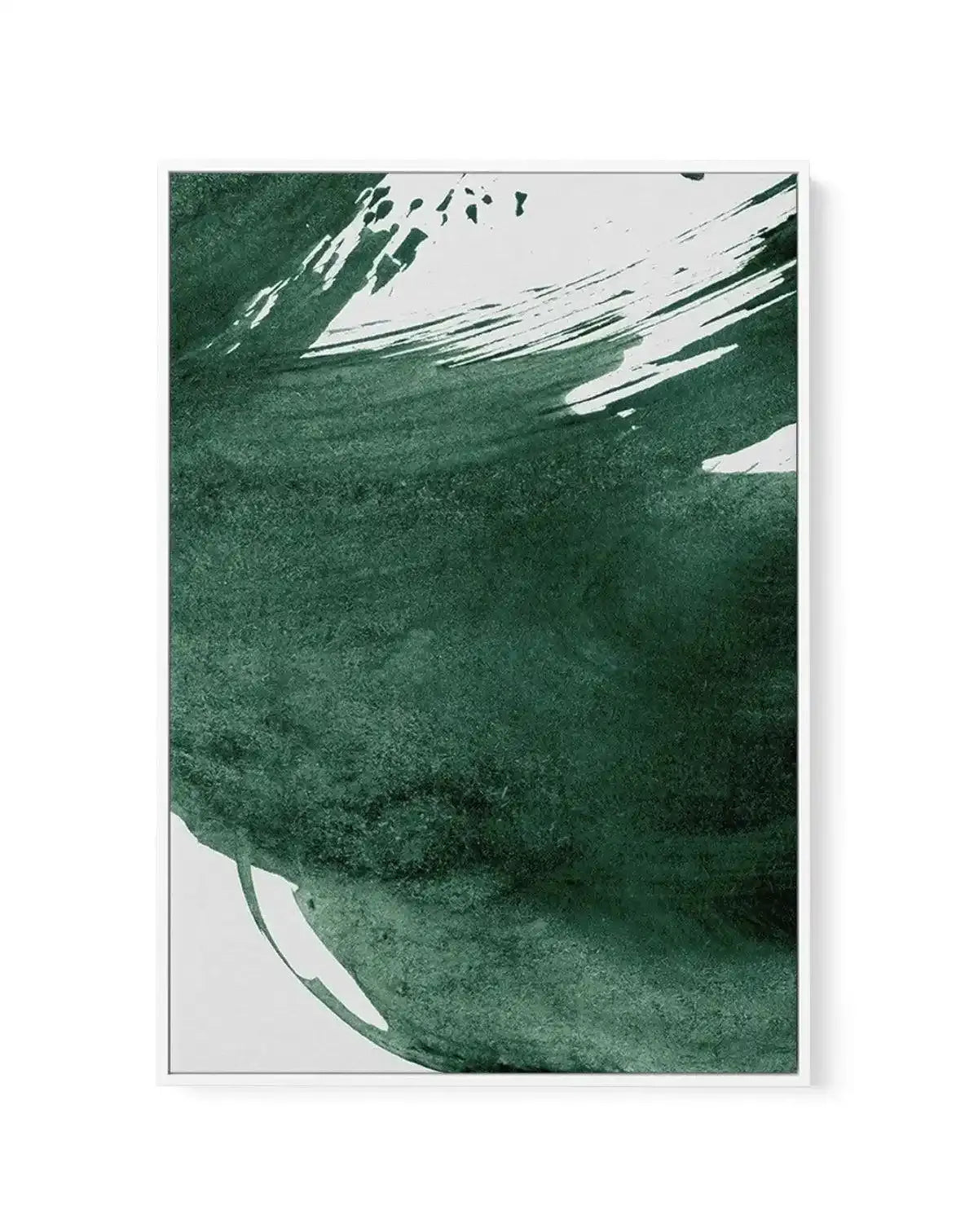 SHOP Green Paint Splash II Framed Canvas Artwork Oak, White or Black ...