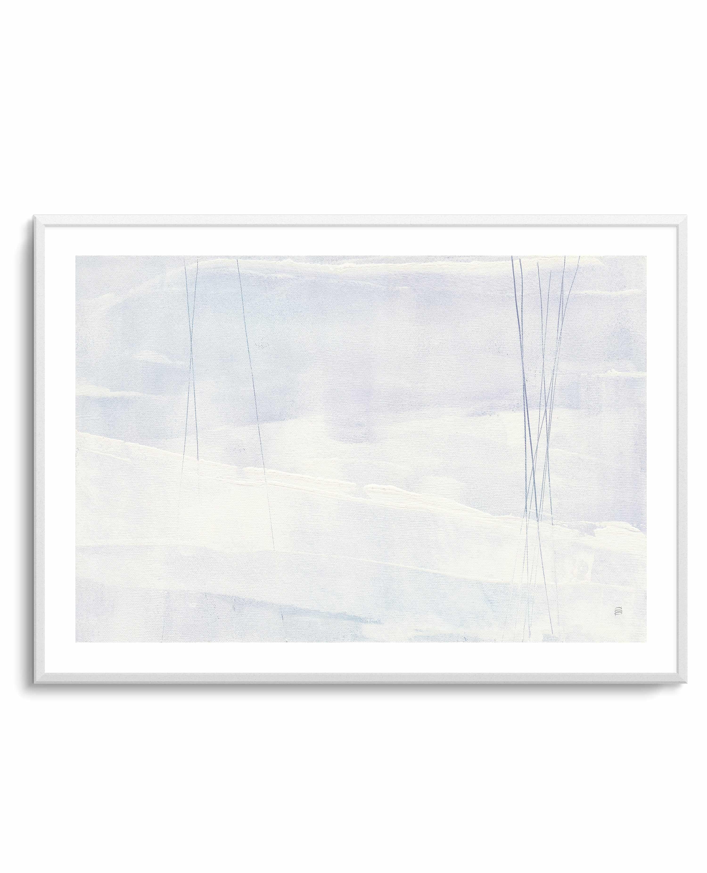 Abstract Wall Art Print | Incised Long I Winter Landscape – Olive et Oriel
