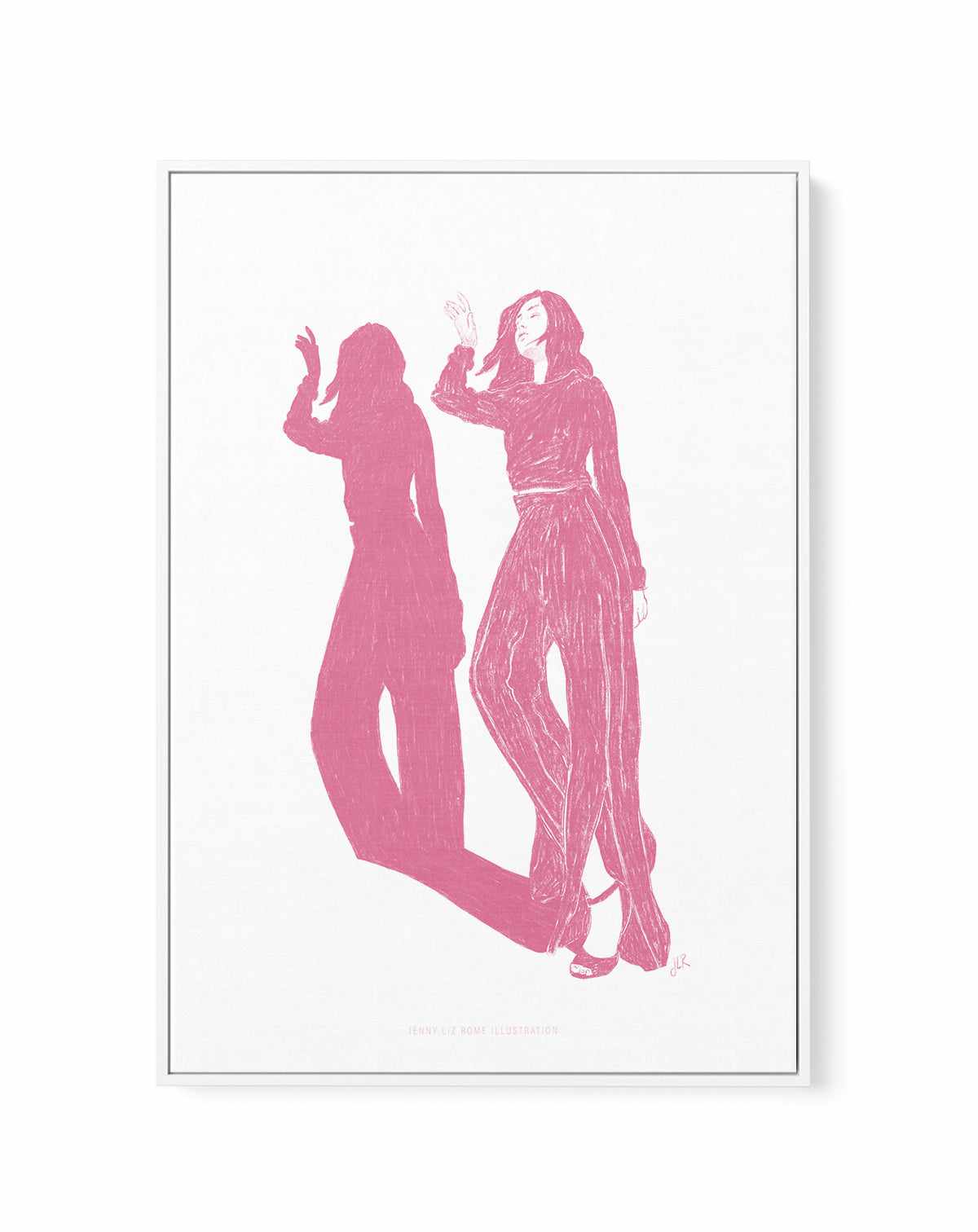 Lady Dancing in Pink I by Jenny Liz Rome | Framed Canvas Art Print ...