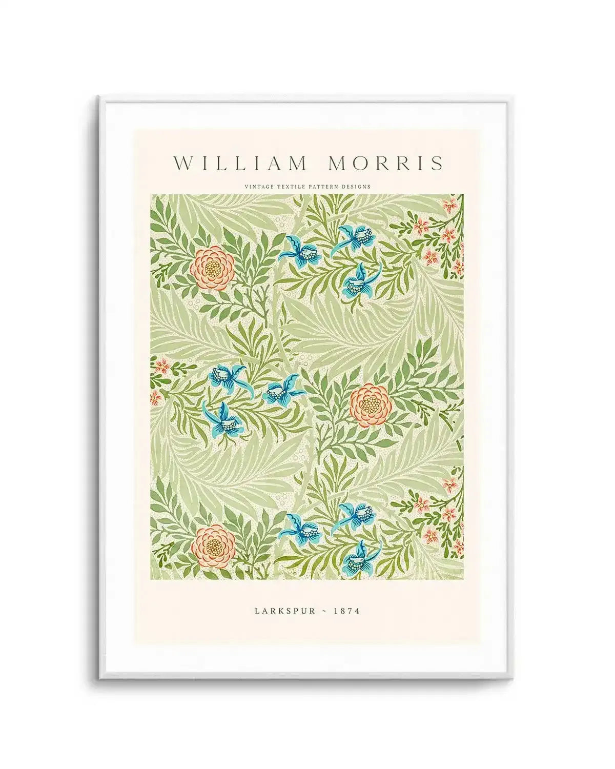 Botanical Wall Art Print - Larkspur by William Morris – Olive et Oriel