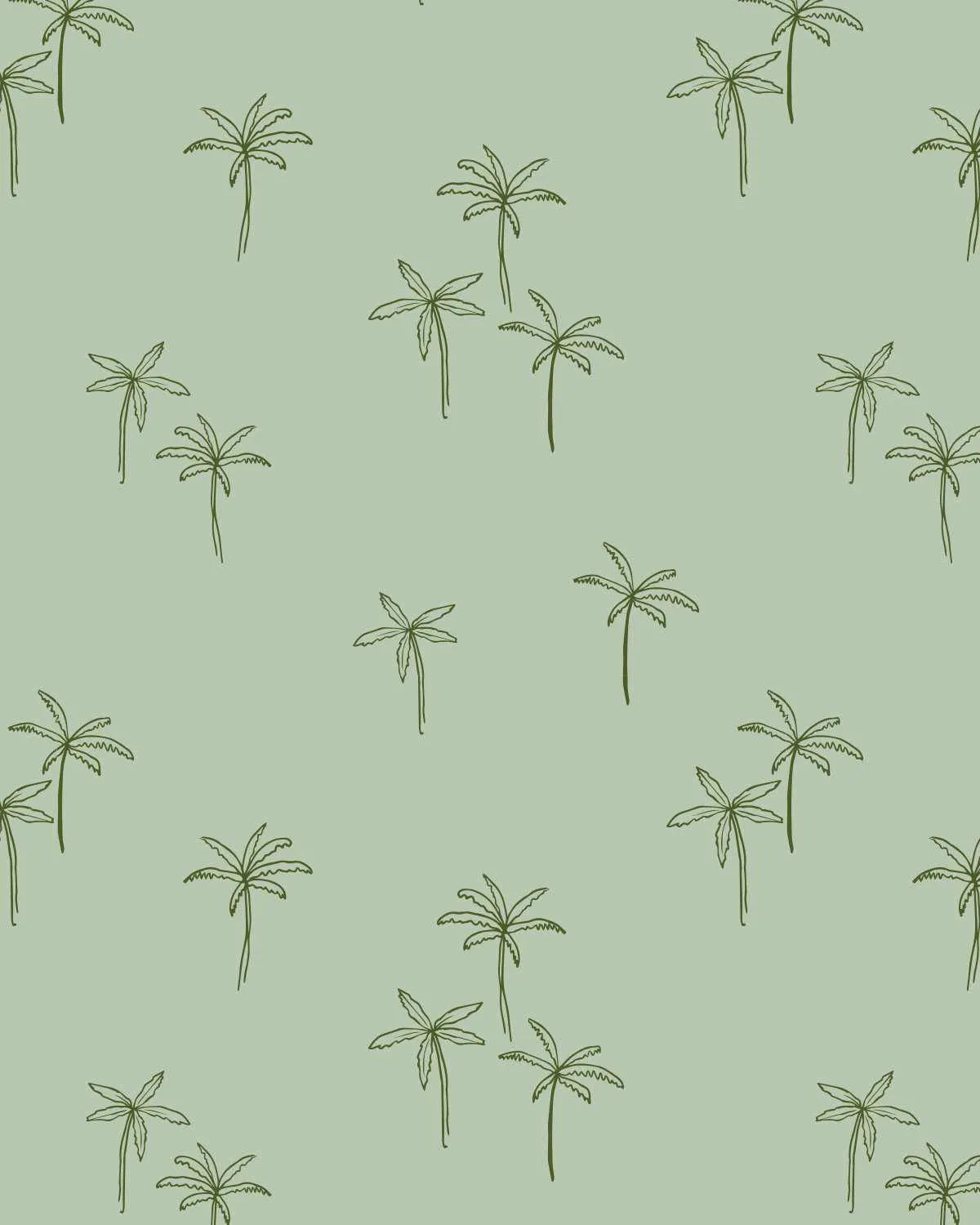 Mini Palm Paradise Peel & Stick Wallpaper in Olive - Made in Australia ...