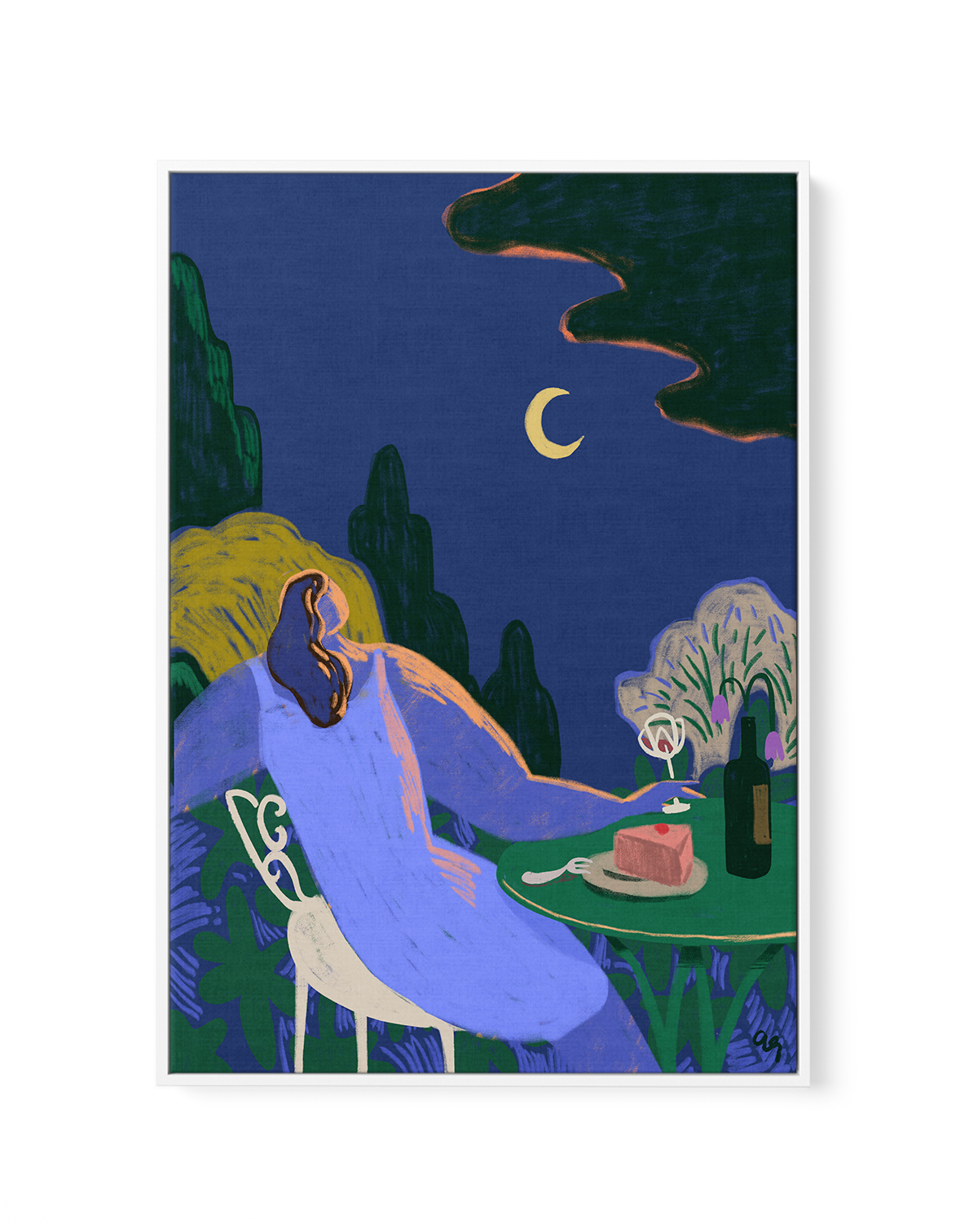 Moon Beam by Arty Guava | Framed Canvas Art Print – Olive et Oriel