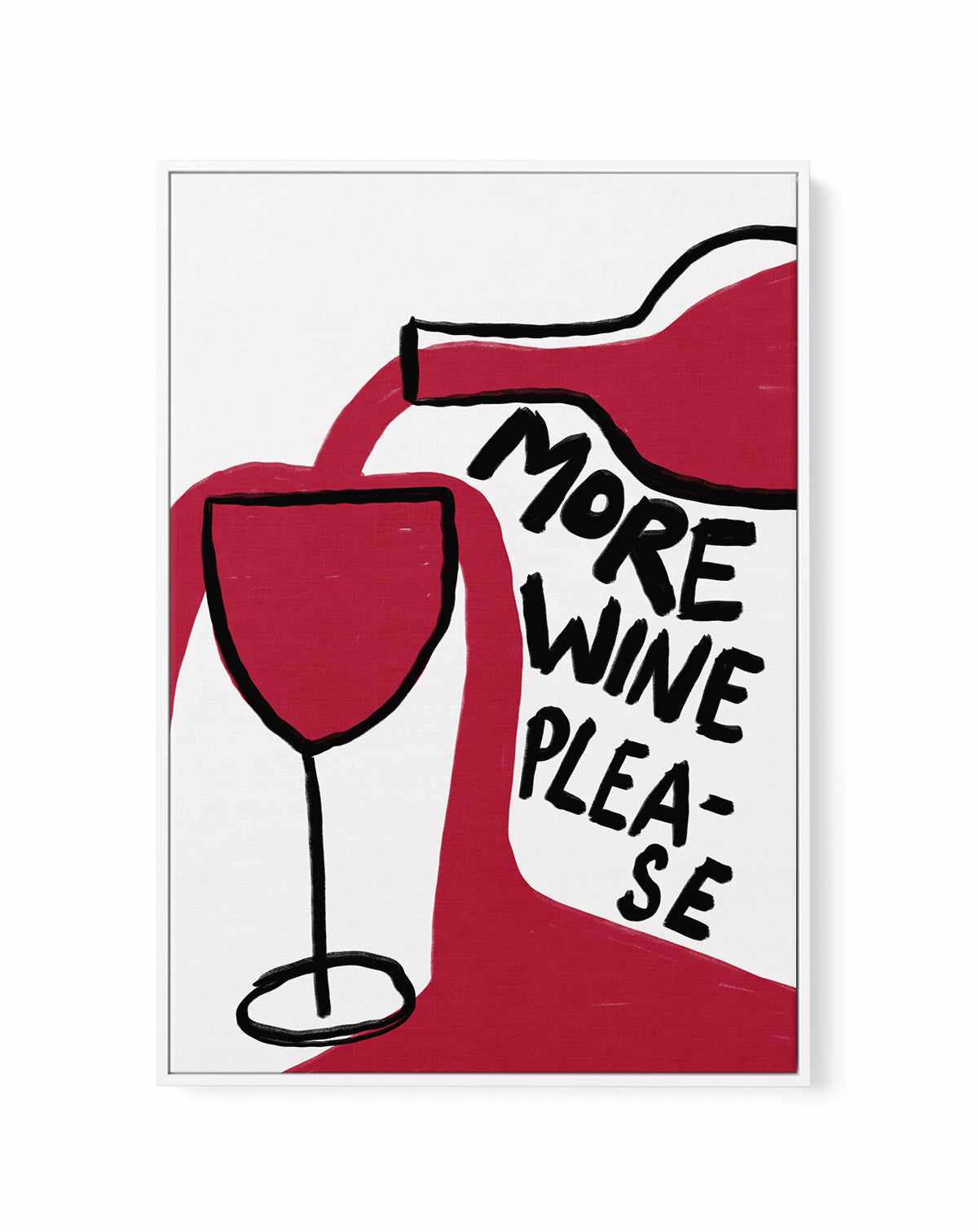 More Wine Please By Athene Fritsch | Framed Canvas Art Print – Olive et ...