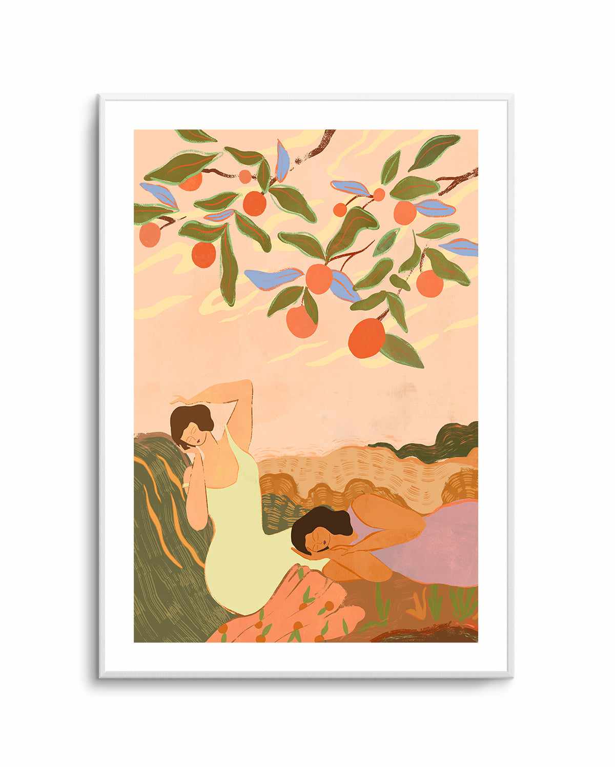 Illustration Wall Art Print - Napping by Arty Guava – Olive et Oriel