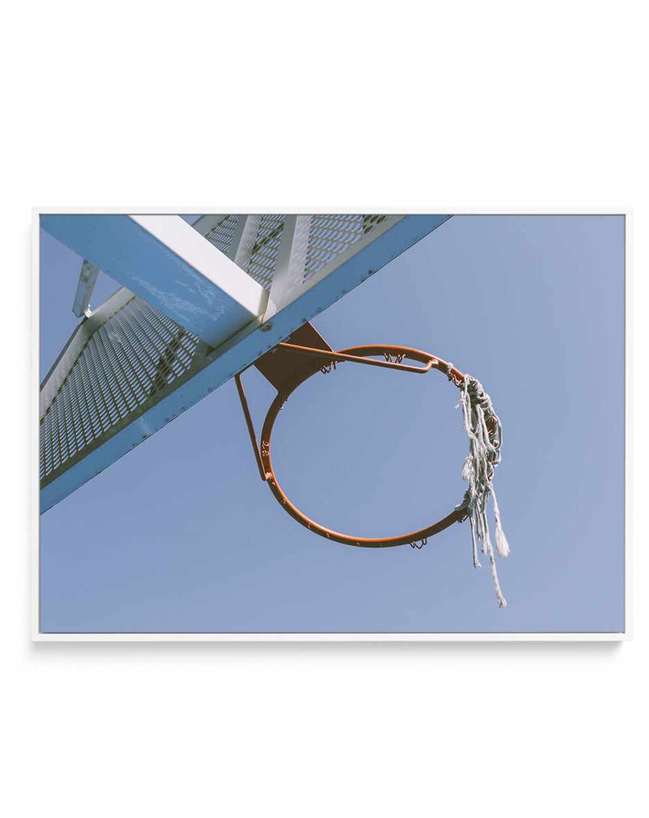 No Net By Cities of Basketball | Framed Canvas Art Print – Olive et Oriel