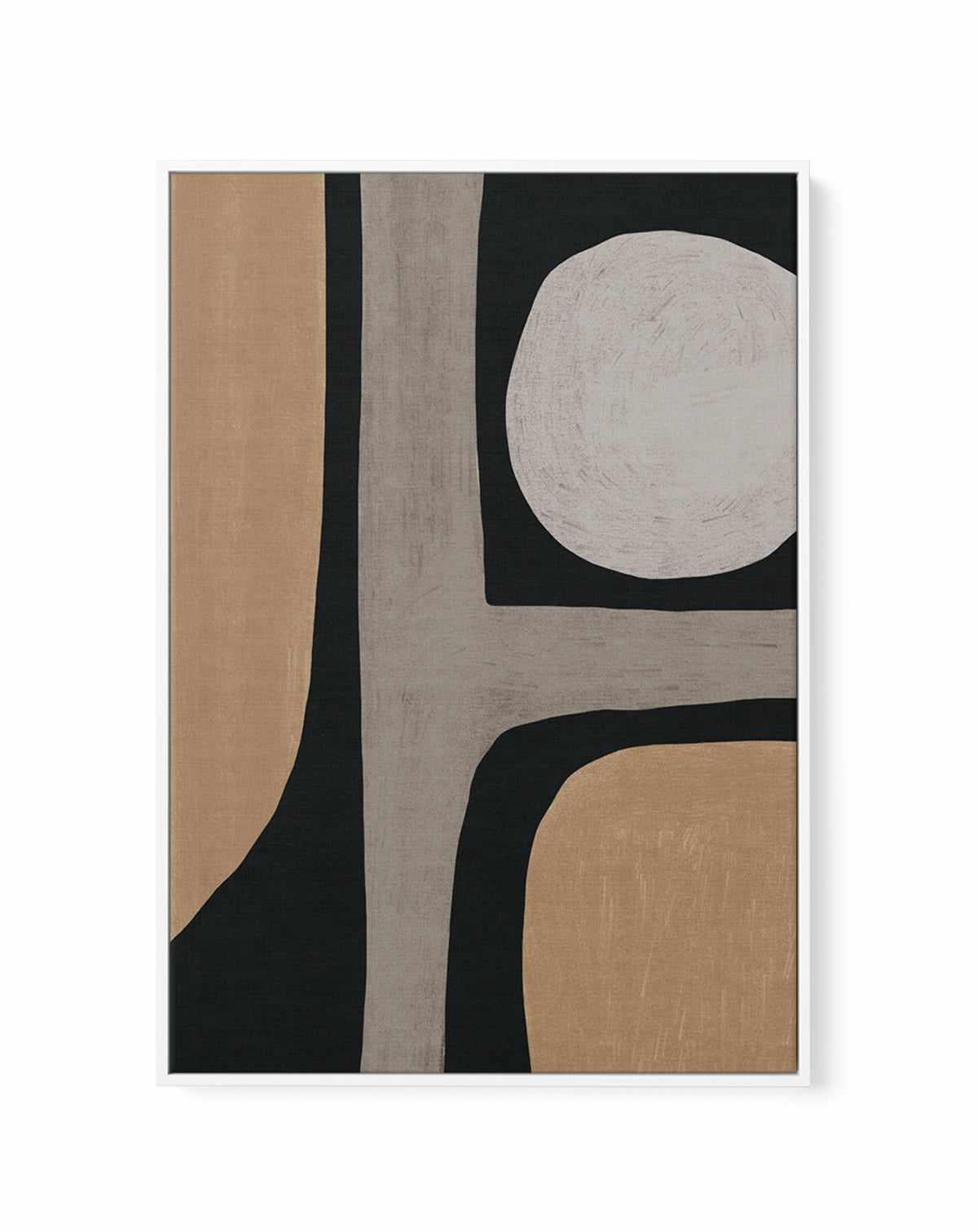 Normal Grey Organic Shape by Little Dean | Framed Canvas Art Print ...