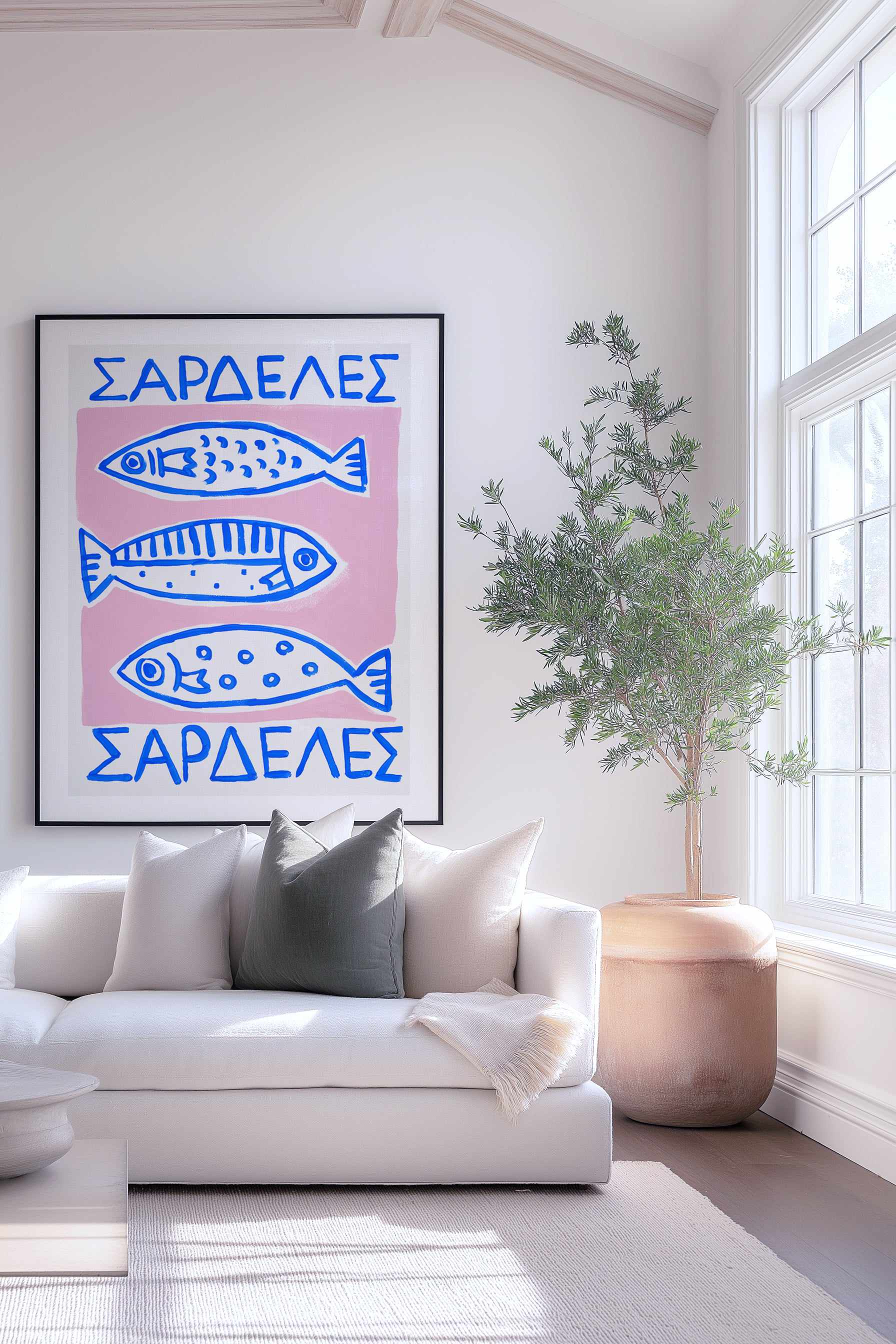 Pink Sardines by Teena Zerefos | Art Print – Olive et Oriel