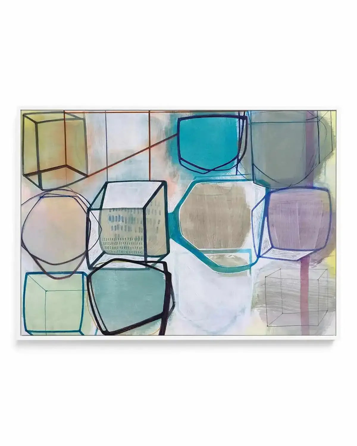 Buy Paper Abstract III by Naomi Taitz Duffy Framed Canvas Art Print ...