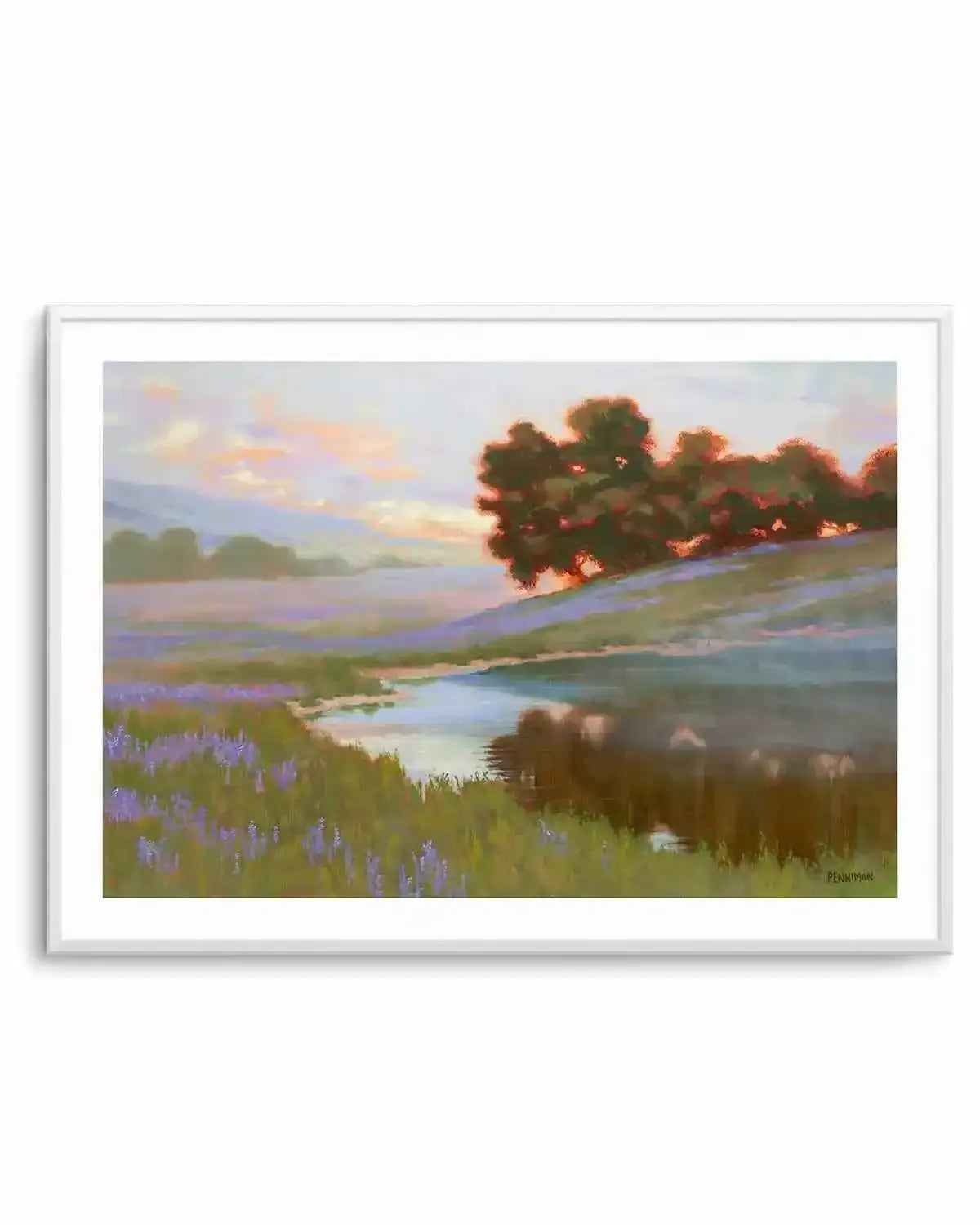 Landscape Painting Wall Art Print Pastel Lupin Ed Penniman – Olive et Oriel
