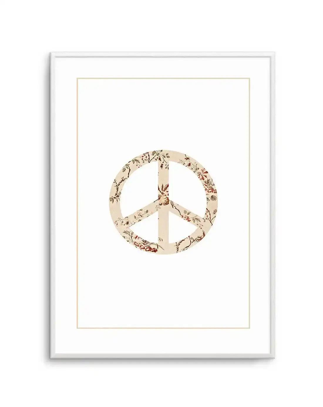 Typography Wall Art Print | Pastel Vintage Peace Sign – Olive et Oriel