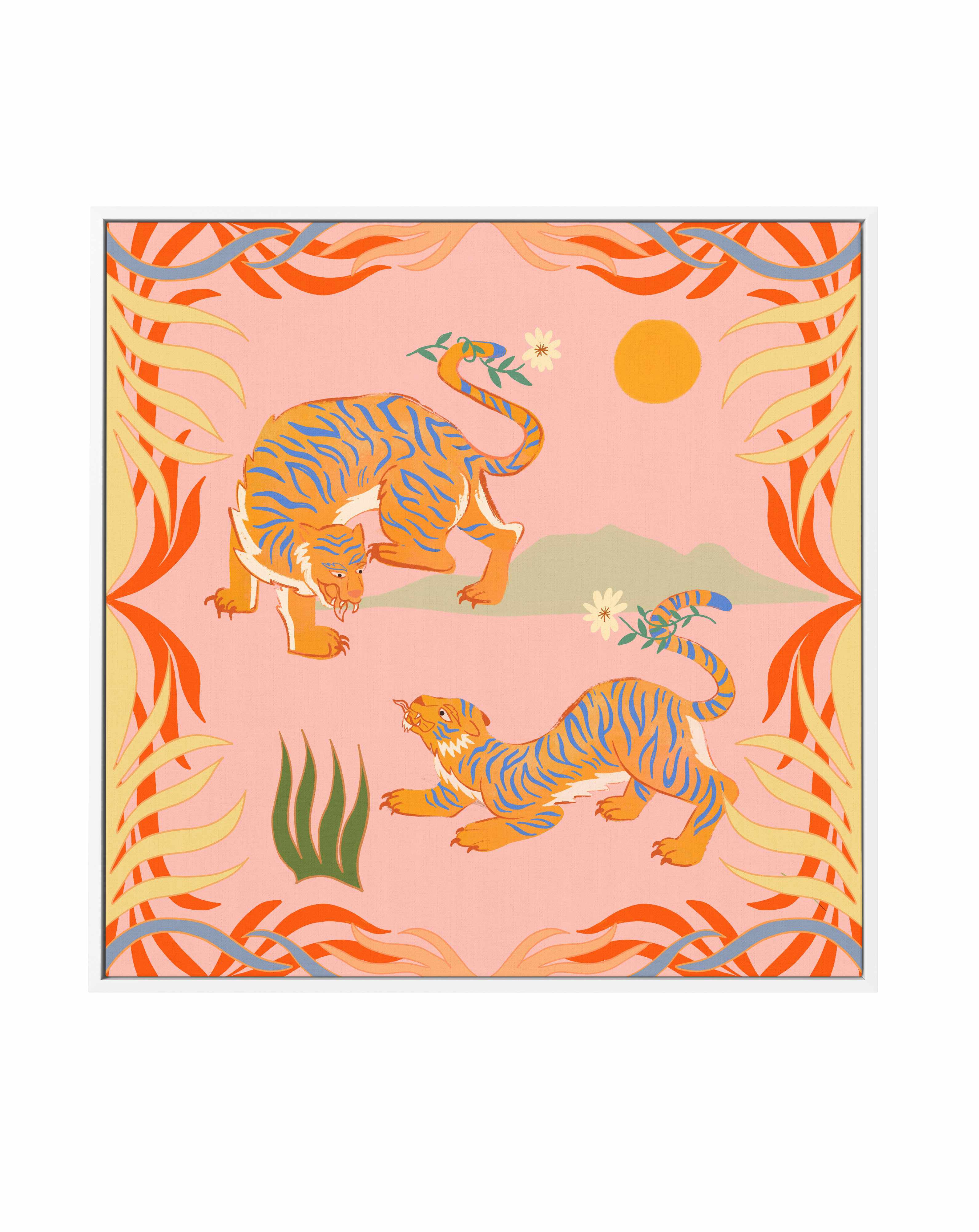 Rawring Playmates by Arty Guava | Framed Canvas Art Print – Olive et Oriel