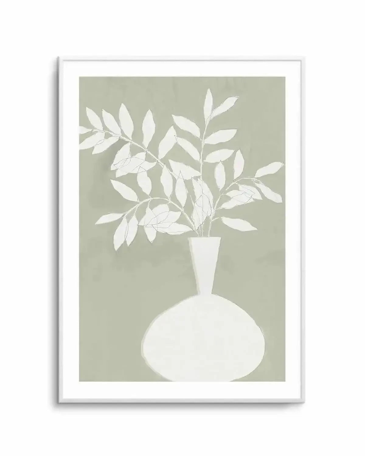 Still Life Wall Art Print - Sage Vase II in Green – Olive et Oriel