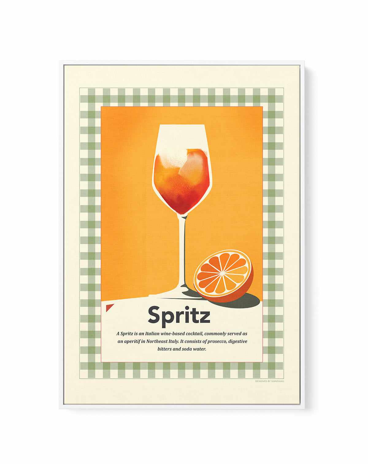 Spritz retro print By Dioisis Gemos | Framed Canvas Art Print – Olive ...
