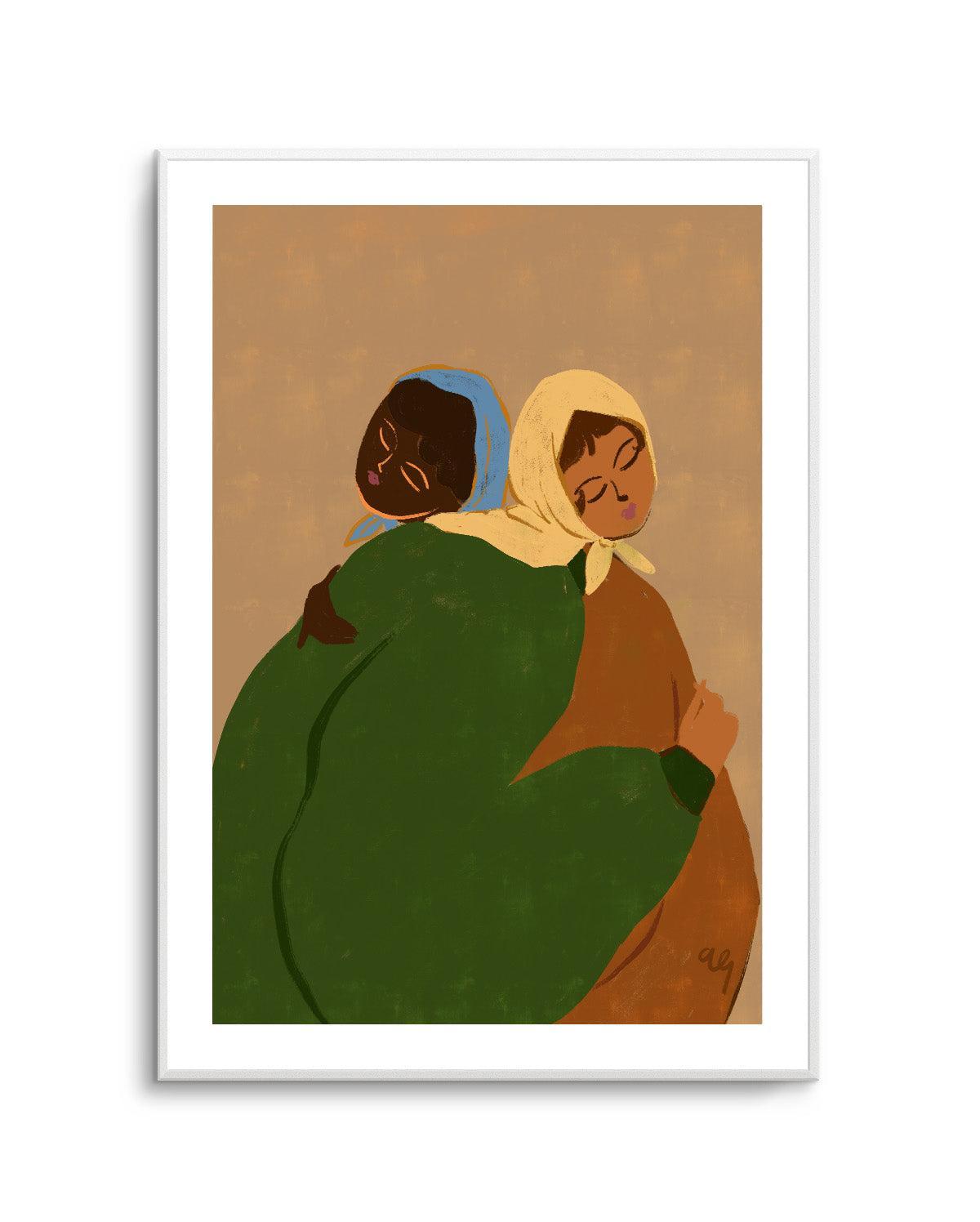 Illustration Wall Art Print | The Hug by Arty Guava – Olive et Oriel