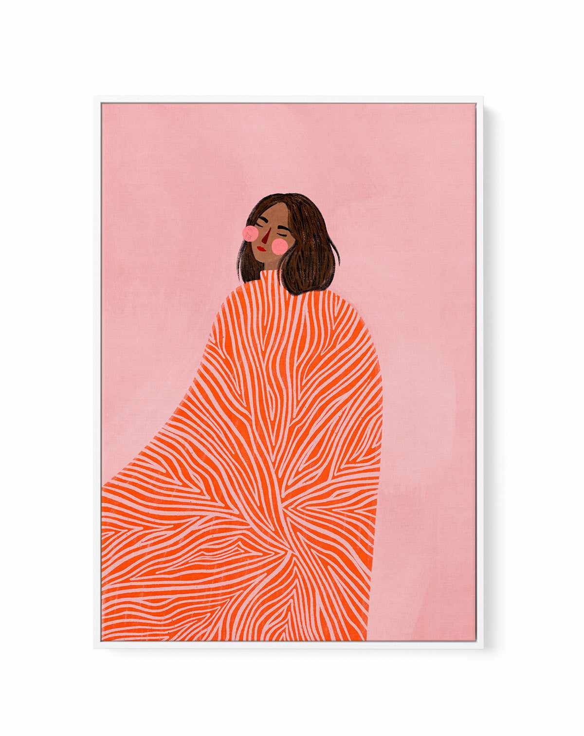 The Woman With the Swirls By Bea Muller | Framed Canvas Art Print ...