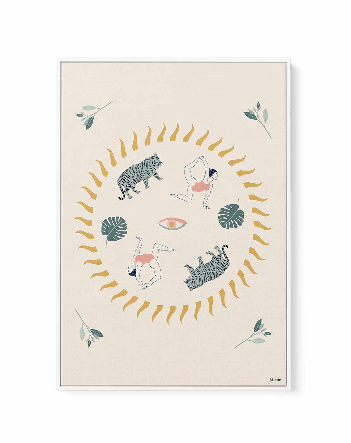 Vyaghrasana by Amanda Leon | Framed Canvas Art Print – Olive et Oriel