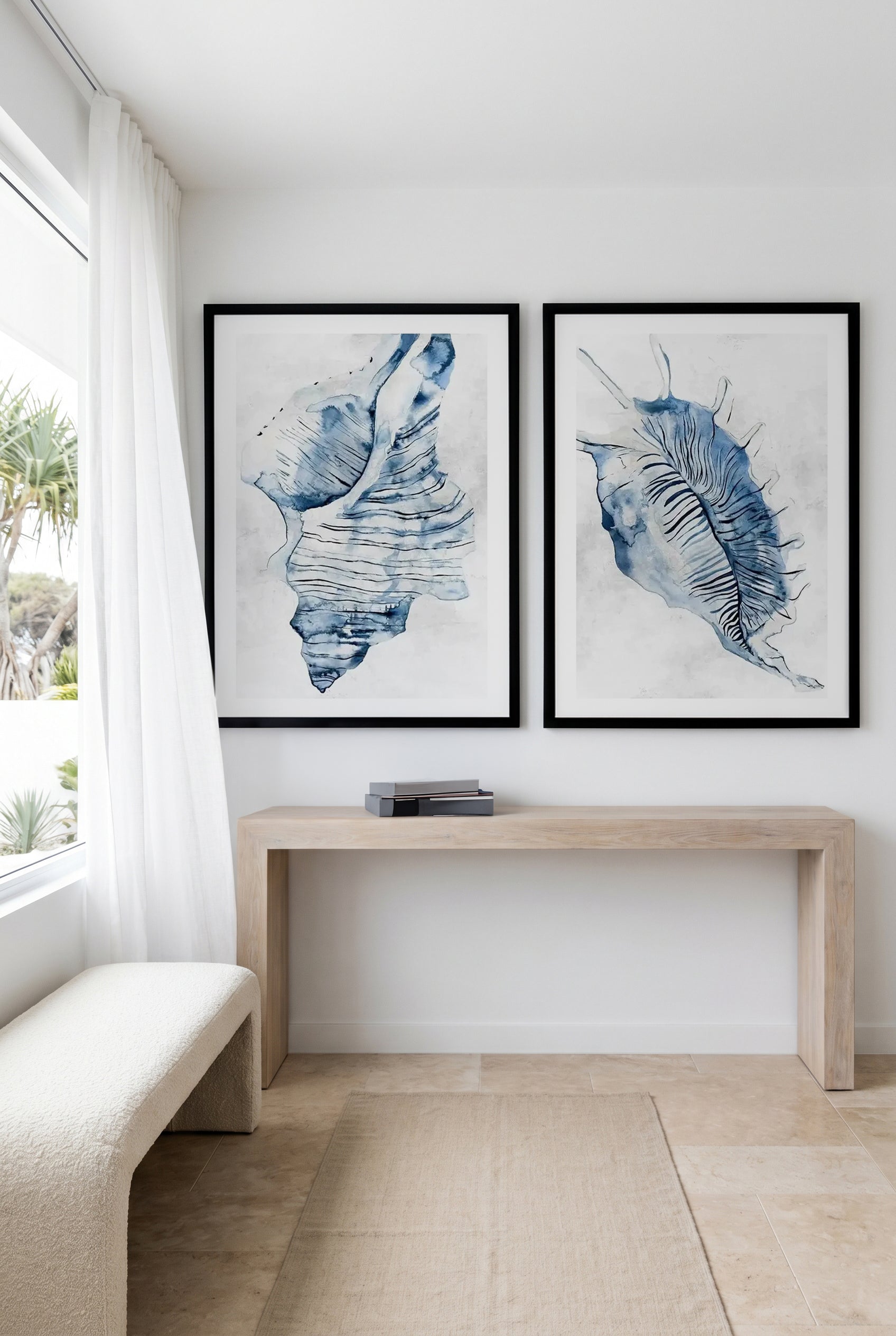 Watercolour Shell I & III Art Print Set of 2 | Matching Wall Art ...