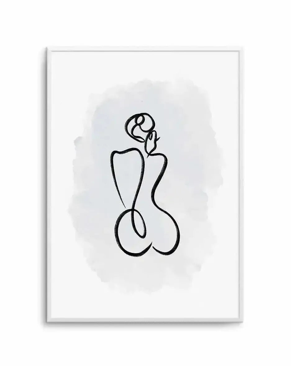 SHOP Abstract Body II | Periwinkle Blue Line Art Print or Poster ...
