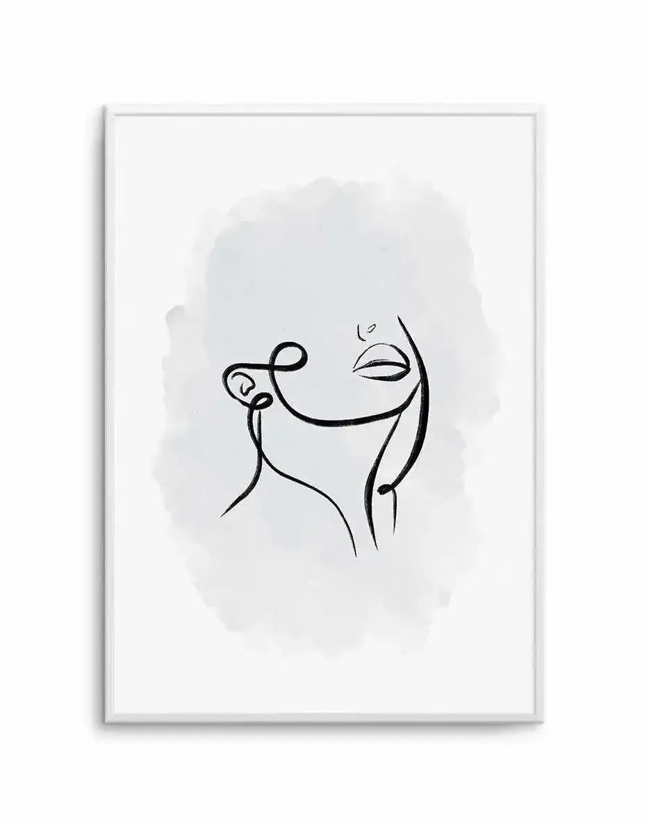SHOP Abstract Body III | Periwinkle Blue Line Art Print or Poster ...