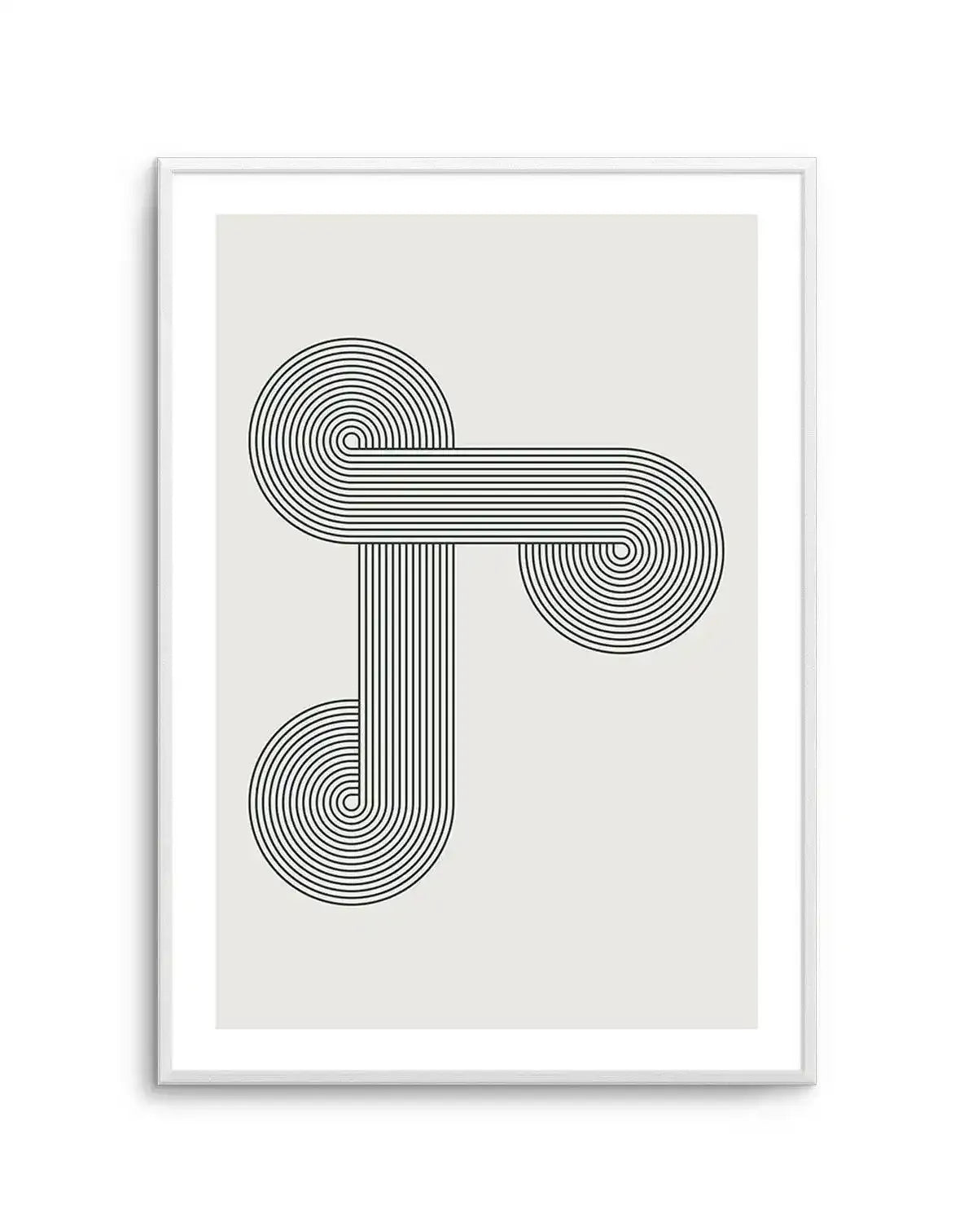 SHOP Bender IV Abstract Line Art Framed in Oak, White or Black – Olive ...