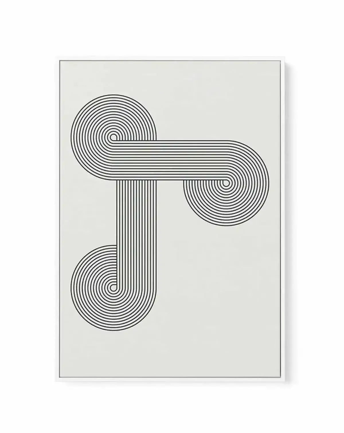 SHOP Bender IV Abstract Line Art Framed Canvas Artwork in Oak, White or ...