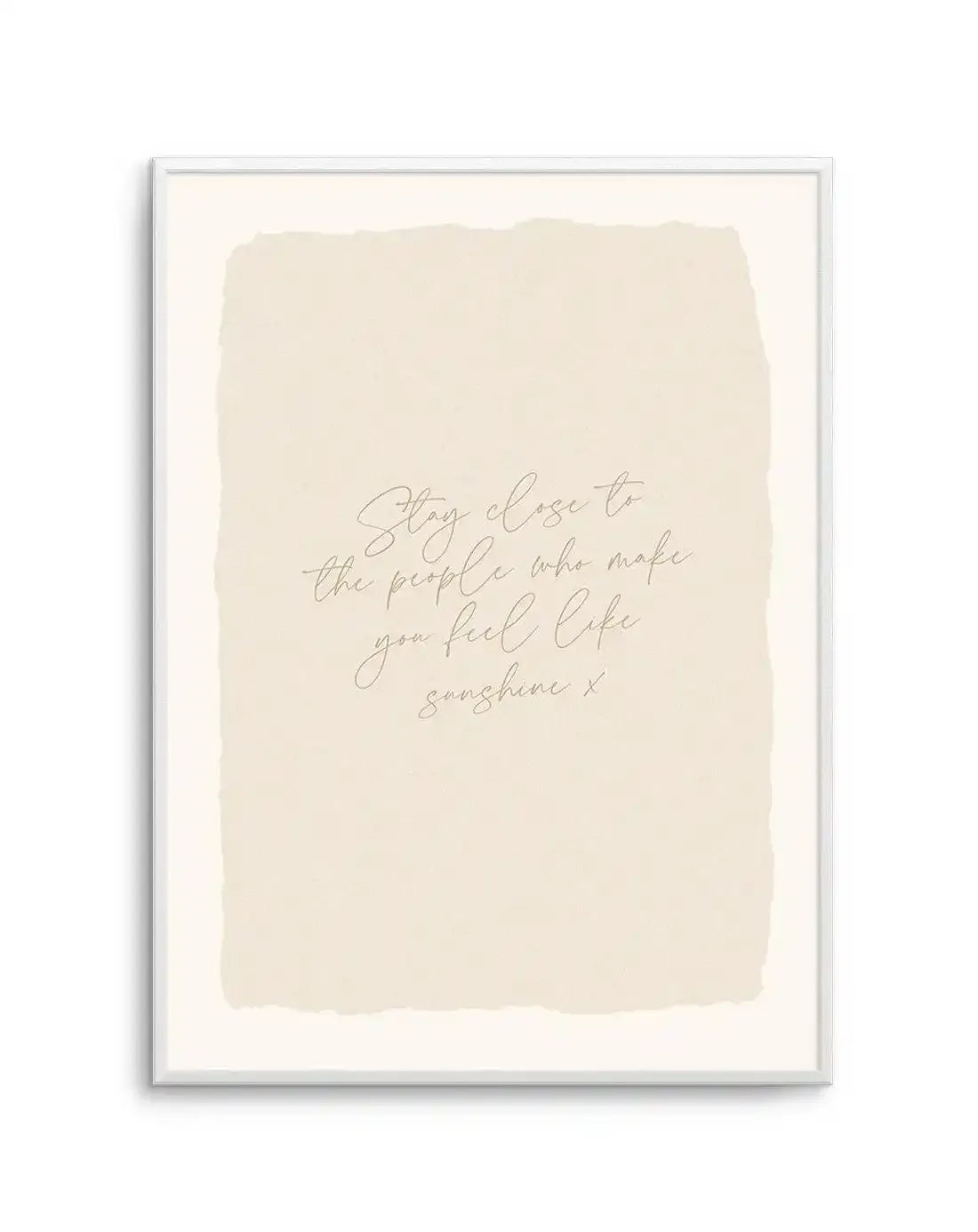 Typography Wall Art Print - Feel Like Sunshine Quote – Olive et Oriel