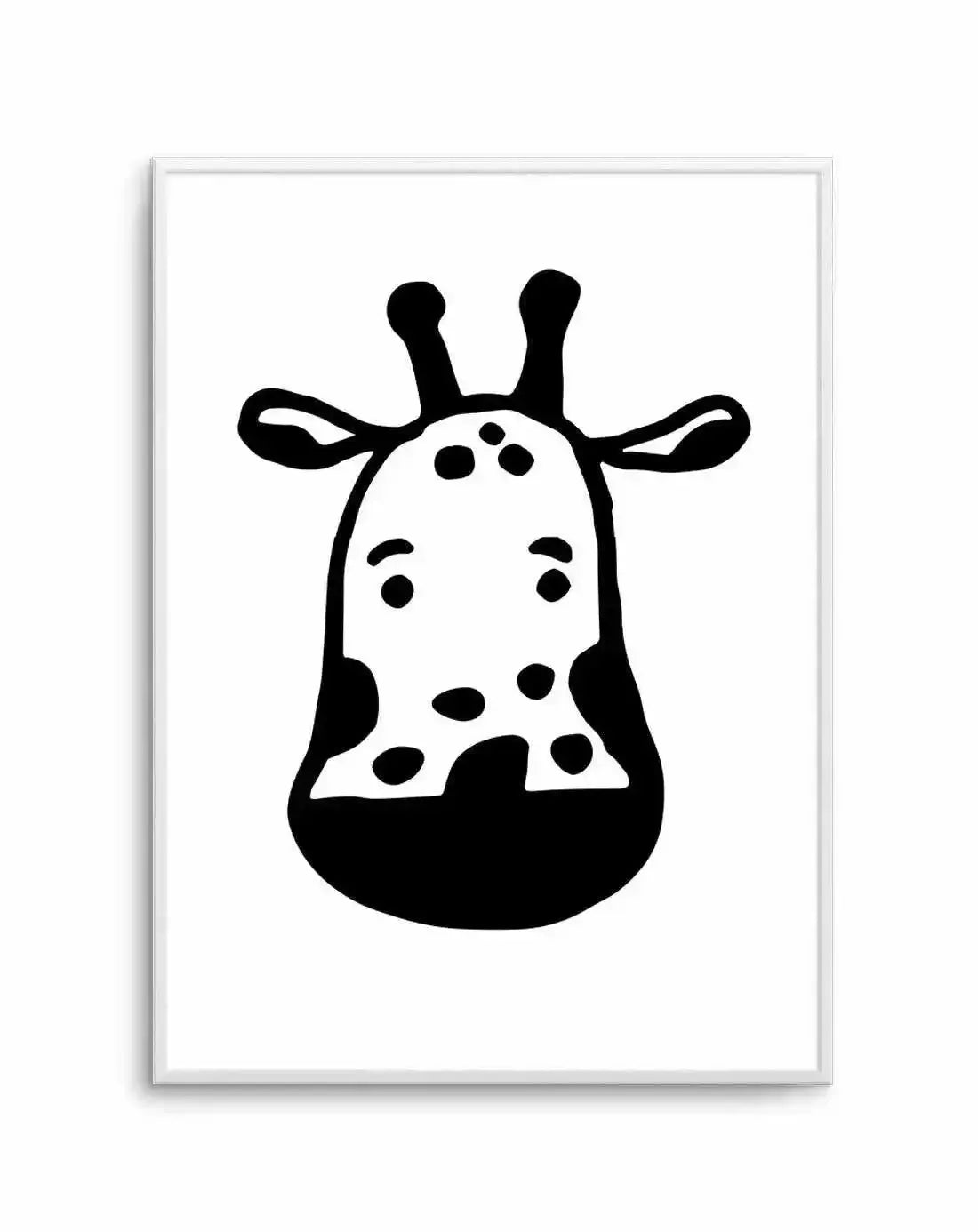 SHOP Giraffe B&W Monochrome Kids Animal Art Print or Poster | Made in ...