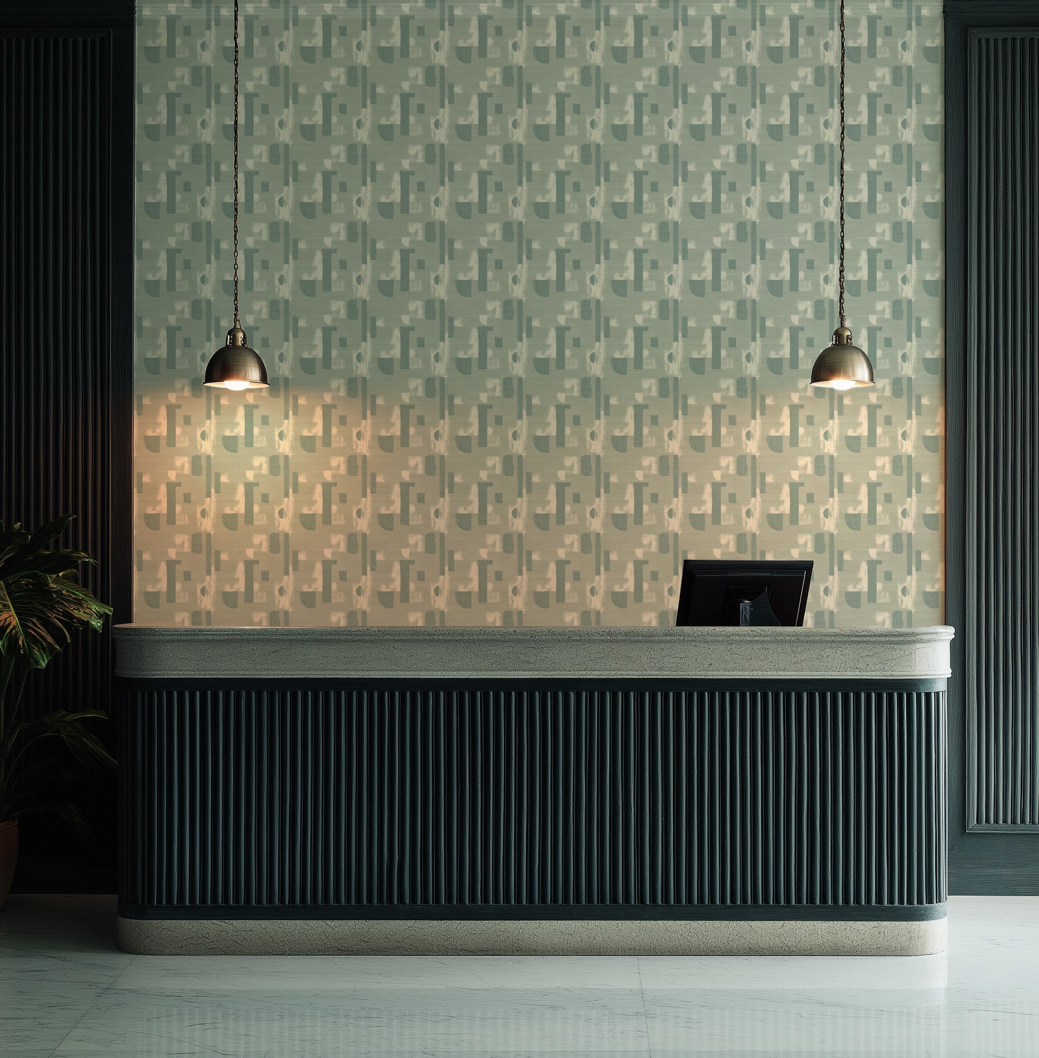 Kyoto in Moss Green Premium Commercial Grade Vinyl Wallpaper – Olive et ...