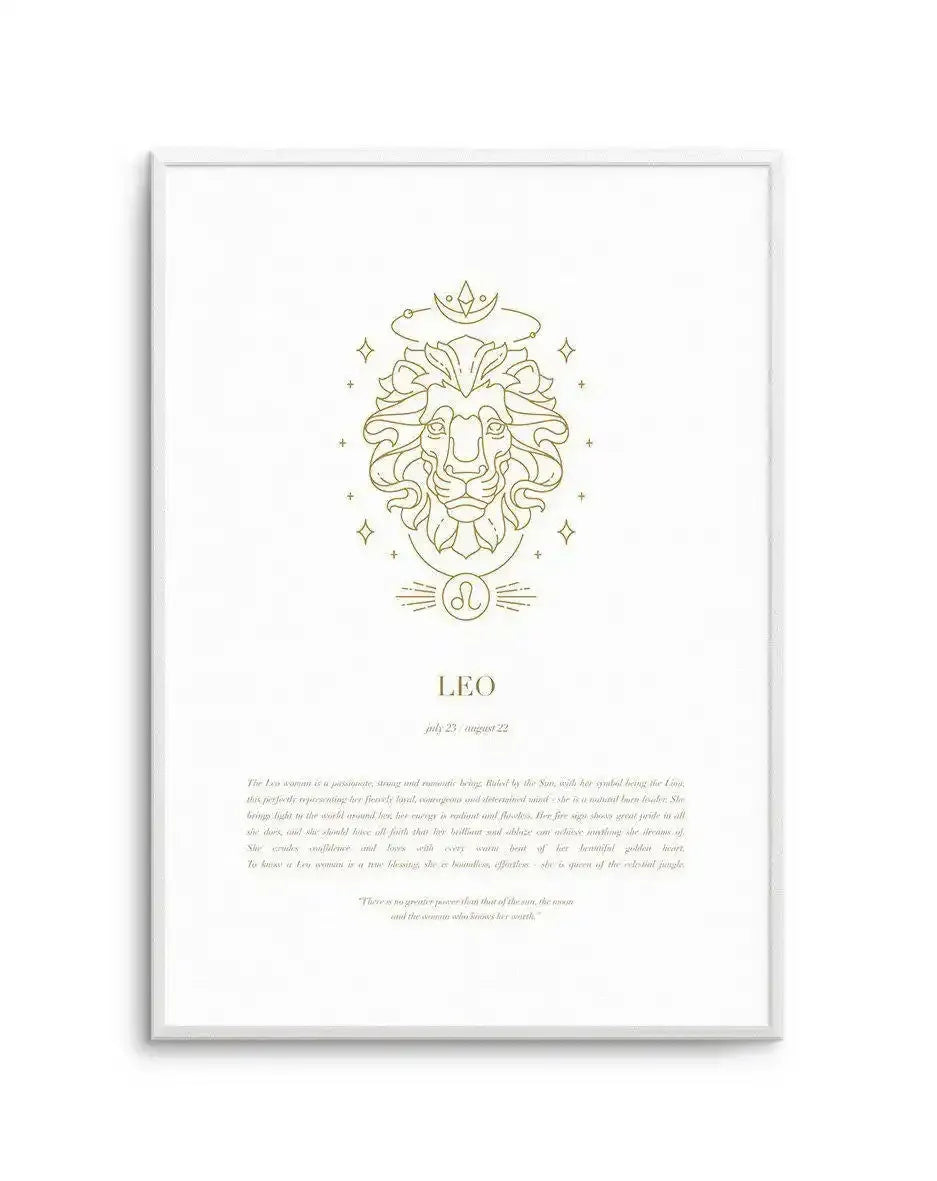 Leo Celestial Zodiac Wall Art Print | Star Sign Art – Olive et Oriel