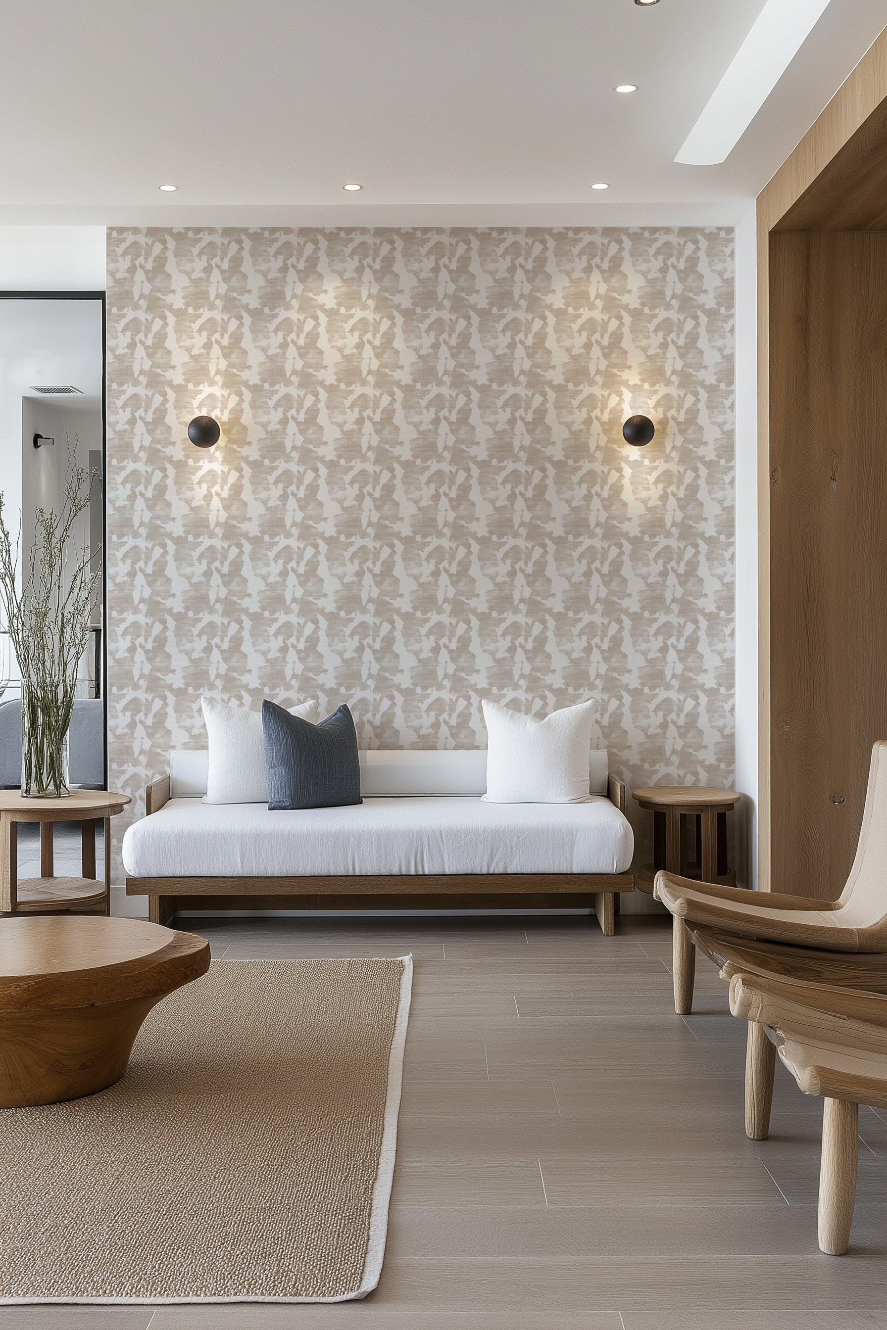 Northcote in Taupe Beige Premium Commercial Grade Vinyl Wallpaper ...