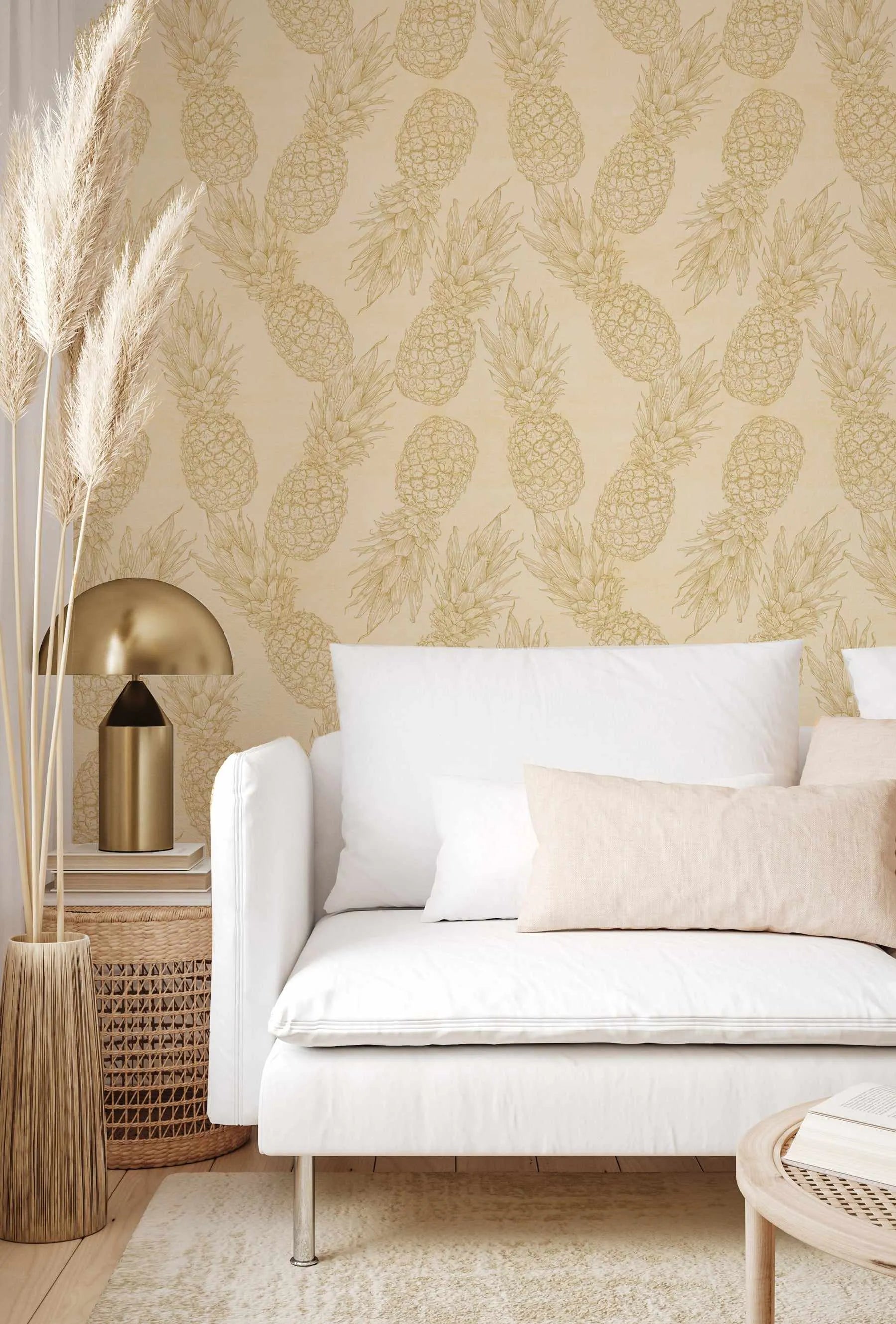 Pina Colada Coastal Wallpaper in Yellow. Australian designer made ...