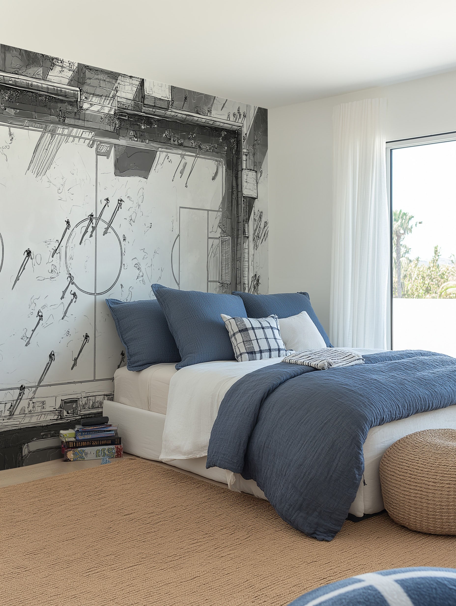 Game On Boys Soccer Mural Kids Room Peel & Stick Removable Wallpaper ...