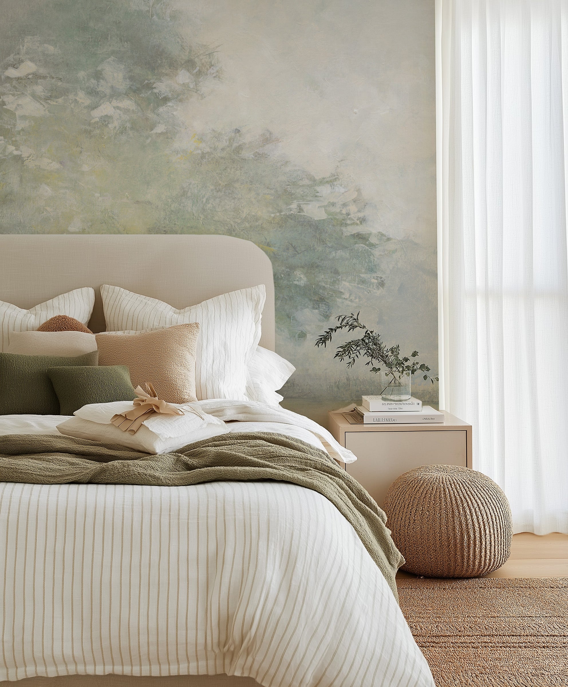 Autumn Canopy Hand Painted Designer Mural Wallpaper – Olive et Oriel