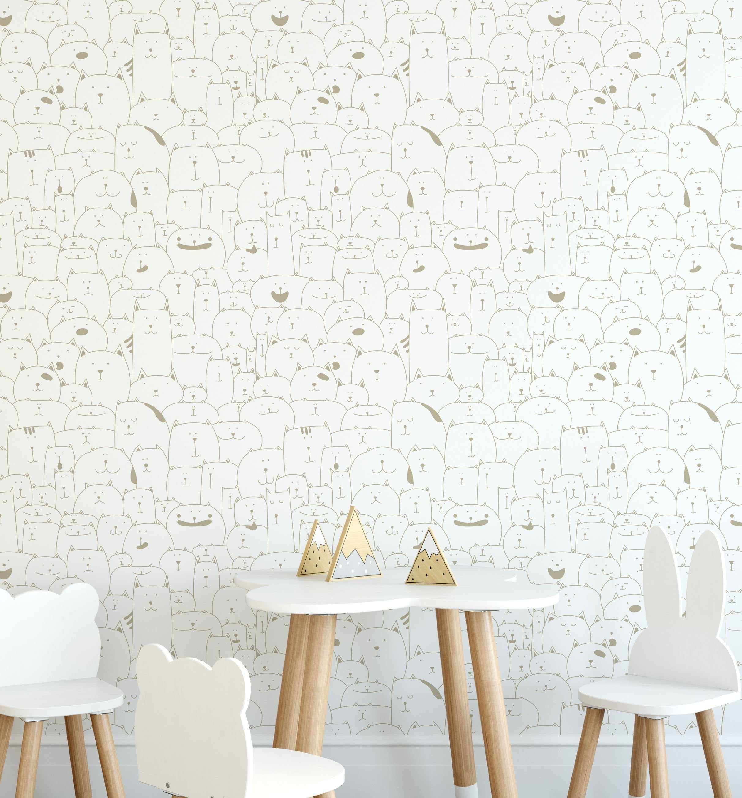 SHOP All the Cats Childrens Bedroom Peel & Stick Removable Wallpaper ...